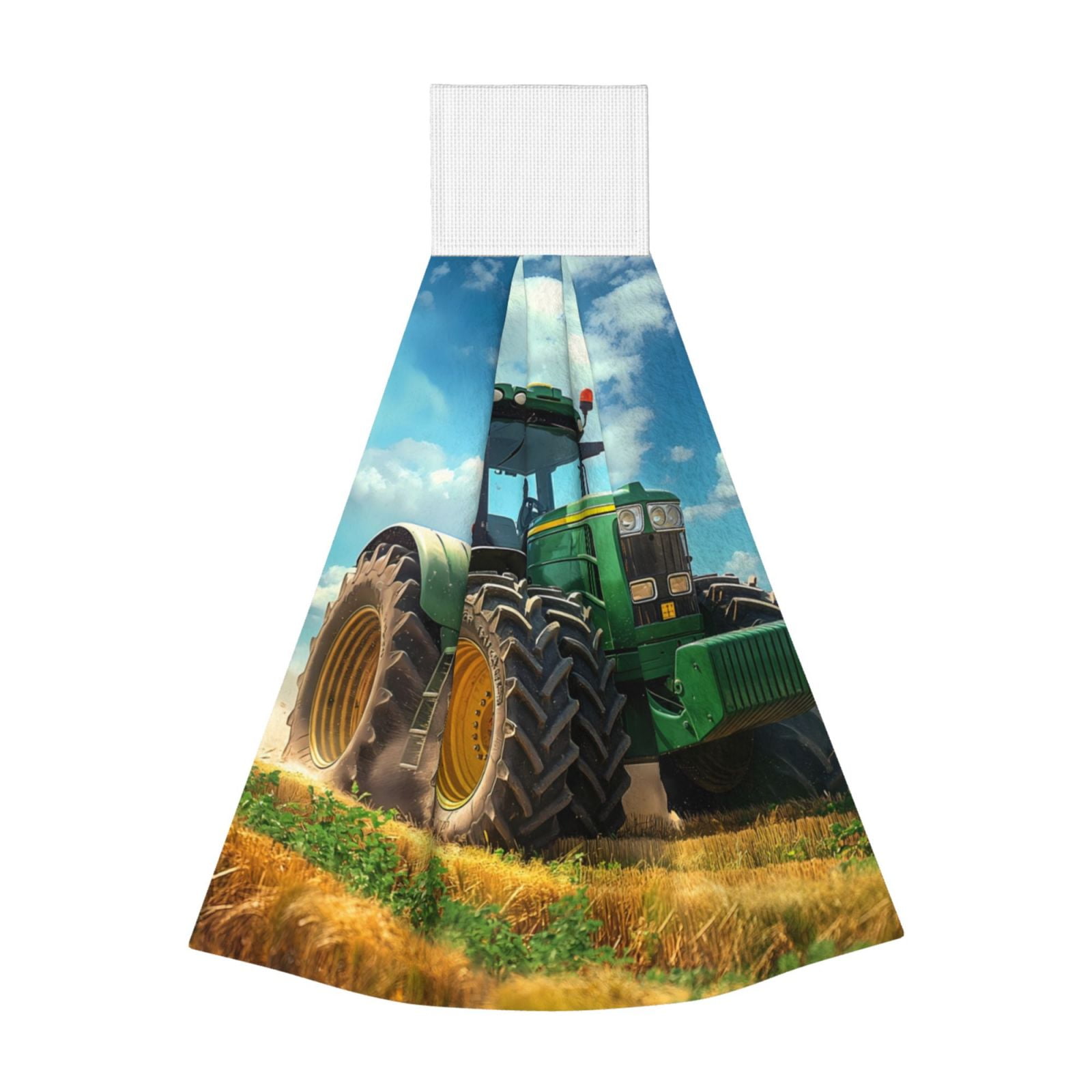 Disketp Green Tractor Field Hanging Kitchen Towel Tie Towels Tea Bar ...