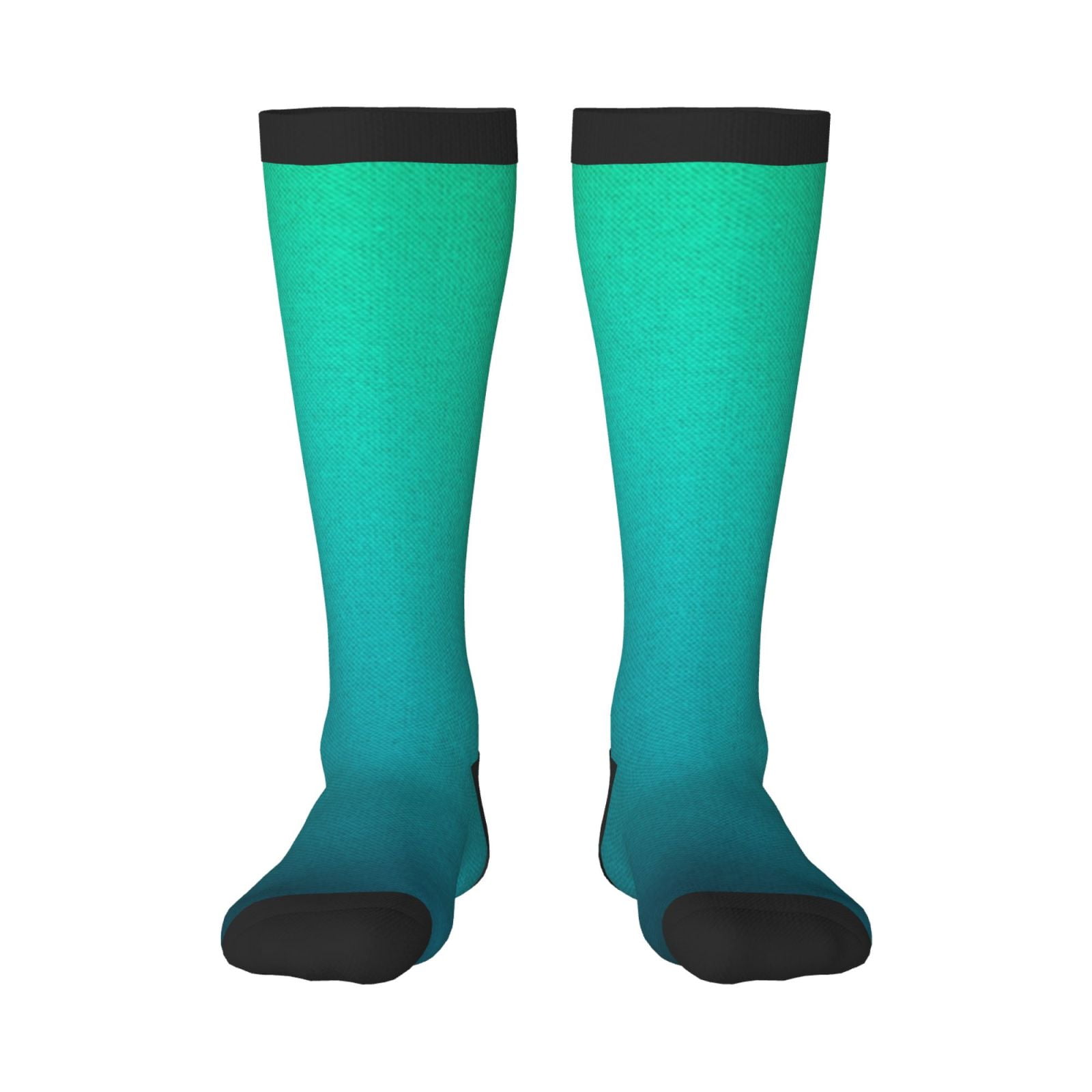 Disketp Green Turquoise Teal Print Unisex Contrast Color Stockings ...