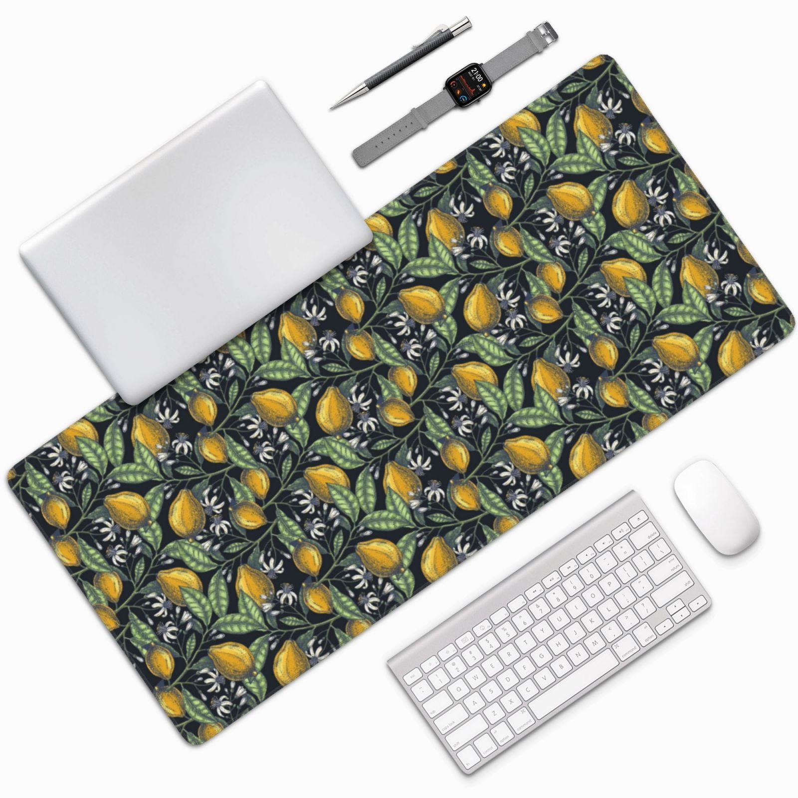 Disketp Citrus Fruits Elegant Lemons Gaming Mouse Mat Long Extended ...