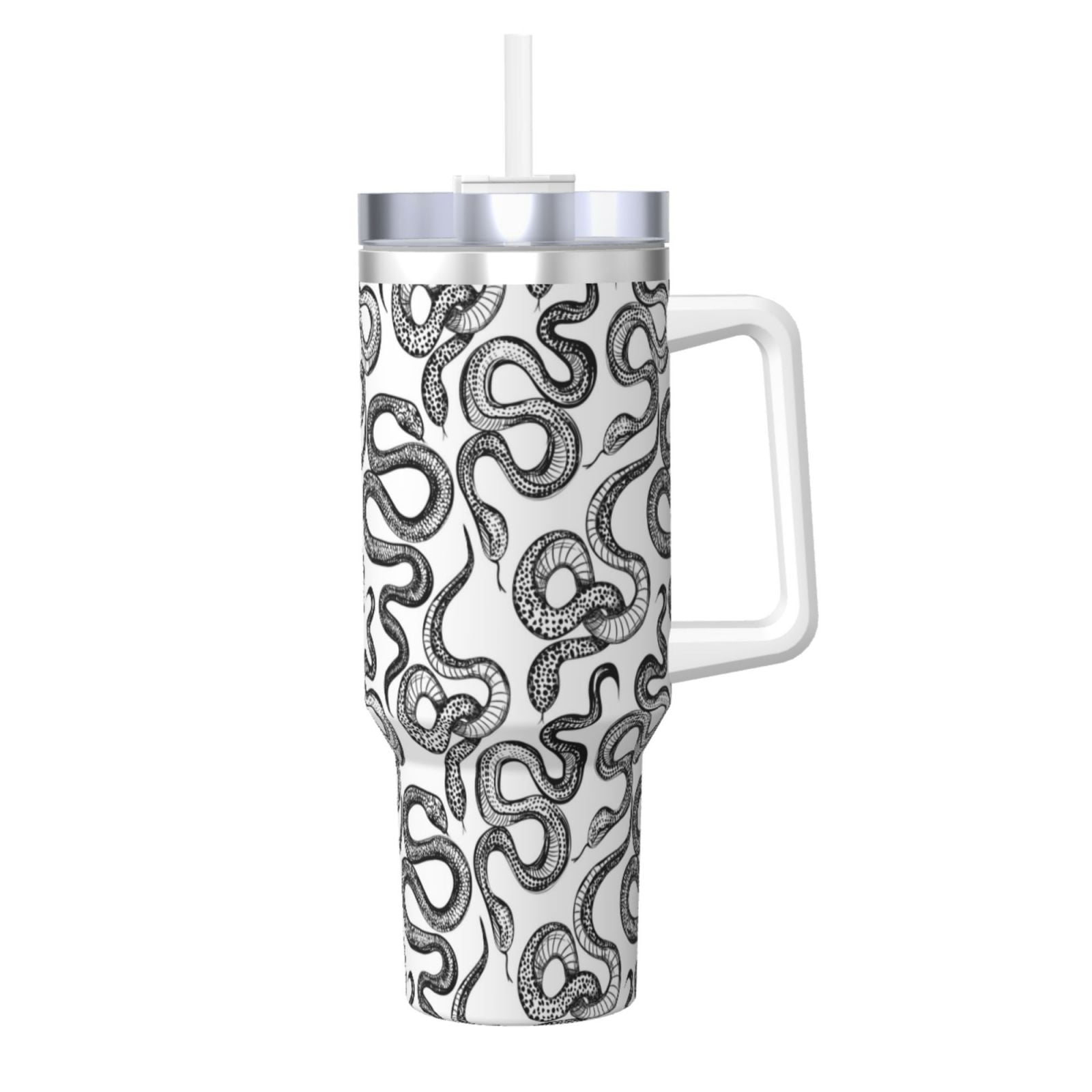 Disketp Hand Drawn Snake for 40 OZ Stainless Steel with Handle Lid ...