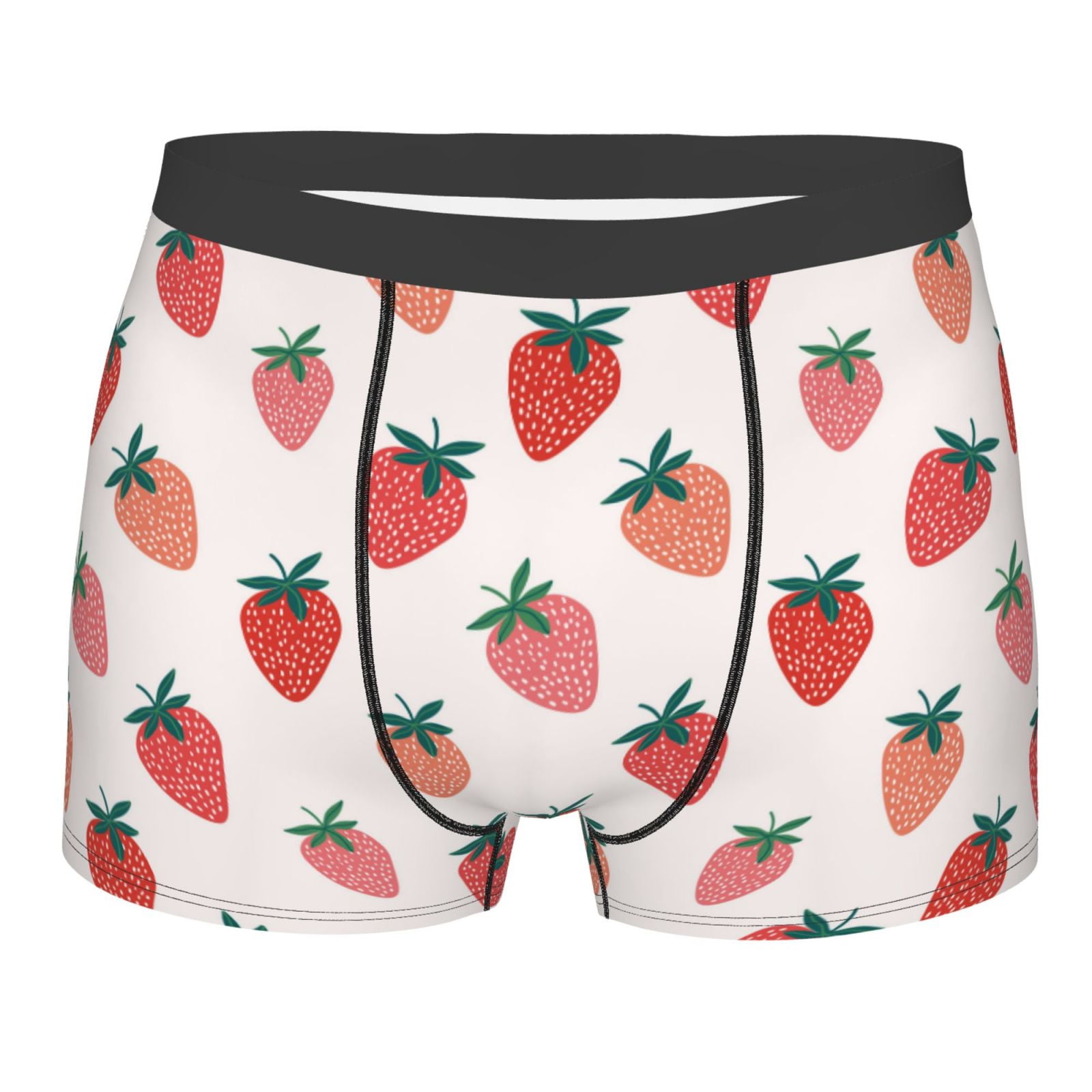 Disketp Hand Drawn Strawberry Men's Boxer Briefs,Soft and Breathable ...