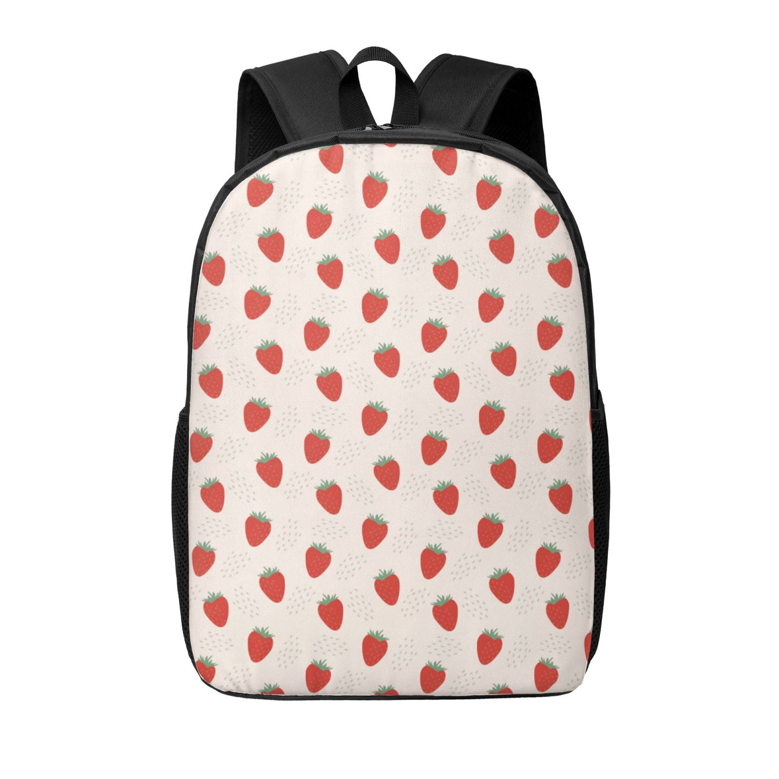 Disketp Hand Drawn Strawberry School Backpack, Lightweight Basic Middle ...