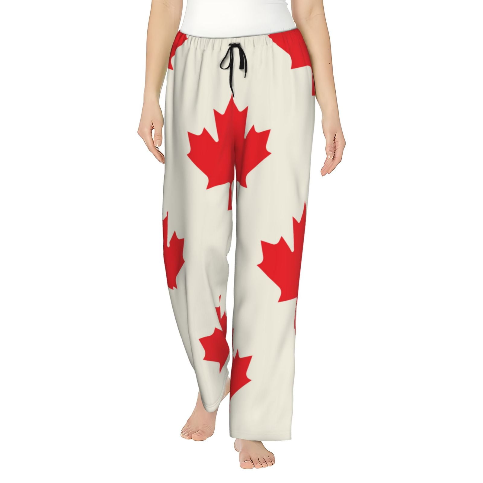 Disketp Happy Canada Day Print Women'S Comfy Pajama Pants Casual ...