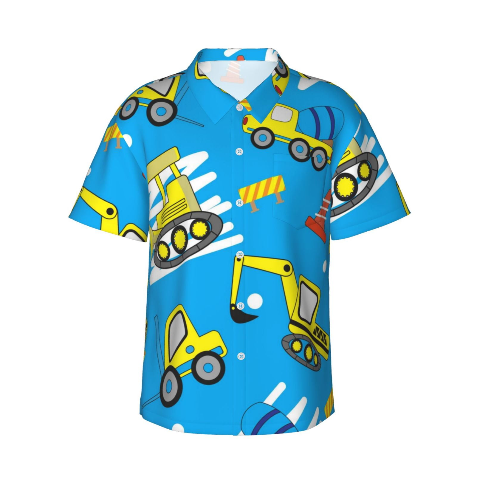 Disketp Hawaiian Shirts For Men,Cute Car Cartoon Print Mens Casual ...