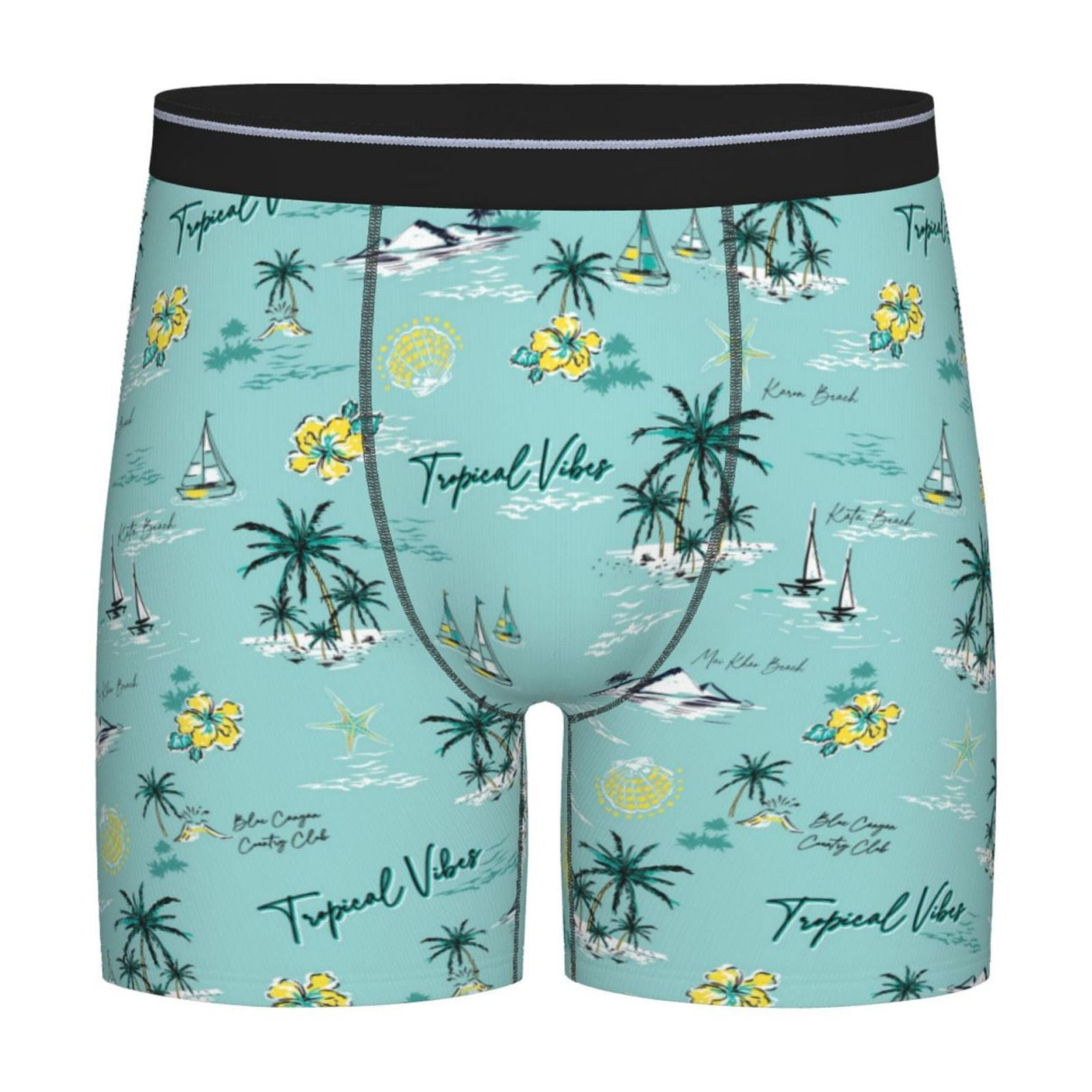 Disketp Hawaiian Style Men's Boxer Briefs Men’s Underwear Boxer Briefs ...