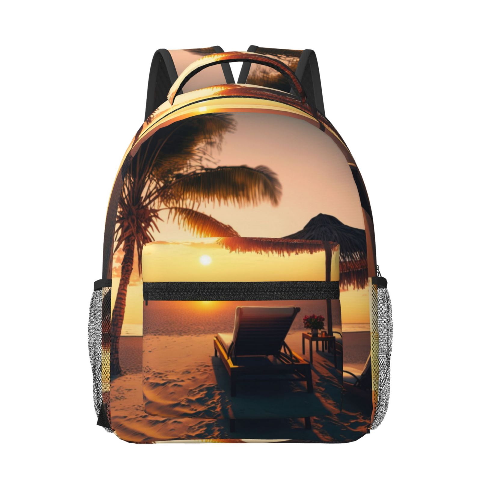 Disketp Hawaiian Sunset Beach Backpack - Comfortable Daypack with The ...
