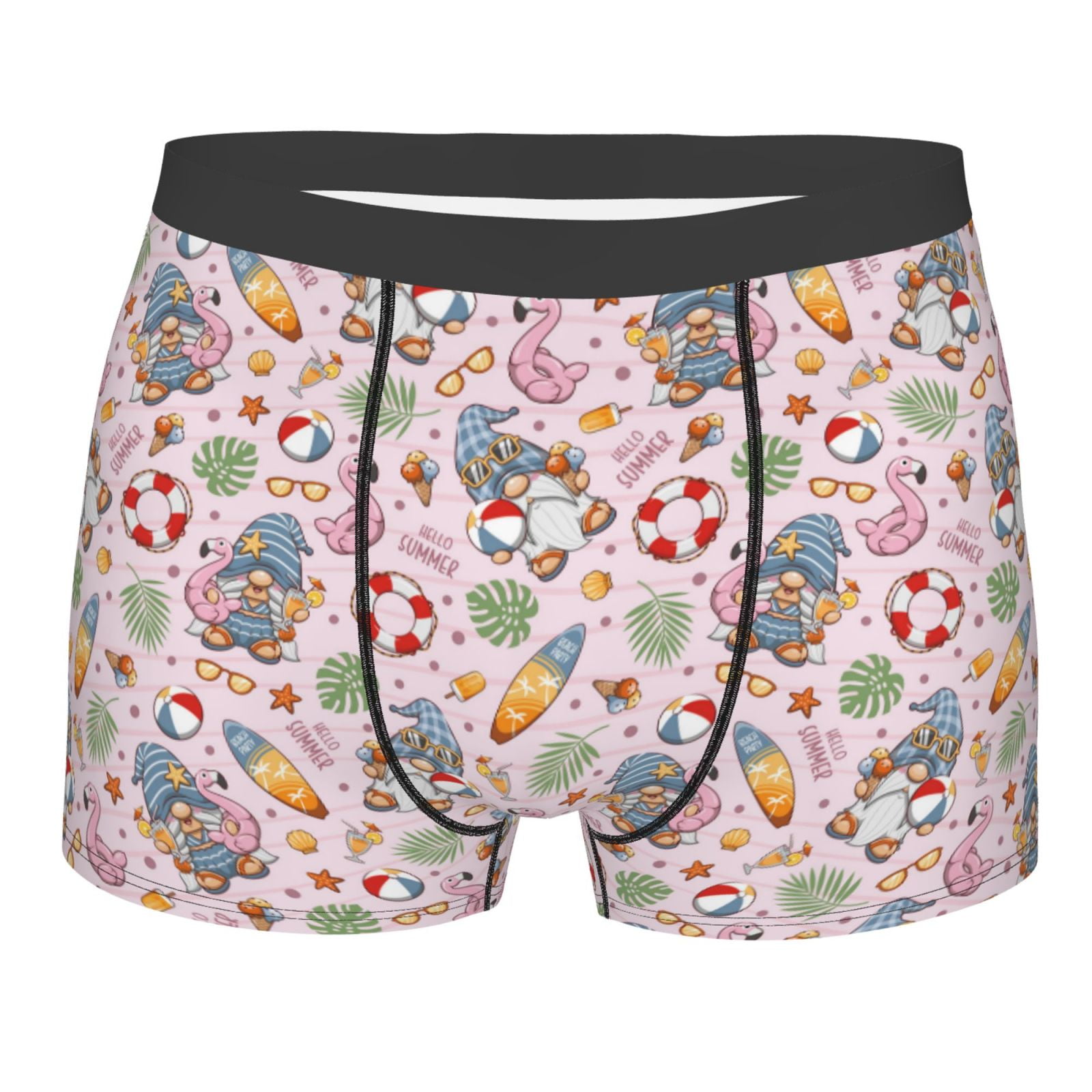 Disketp Hello Summer With Gnome Men'S Boxer Briefs,Soft And Breathable ...