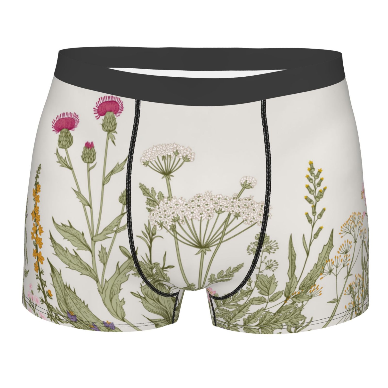 Disketp Herbs And Wildflowers Men'S Boxer Briefs,Soft And Breathable ...