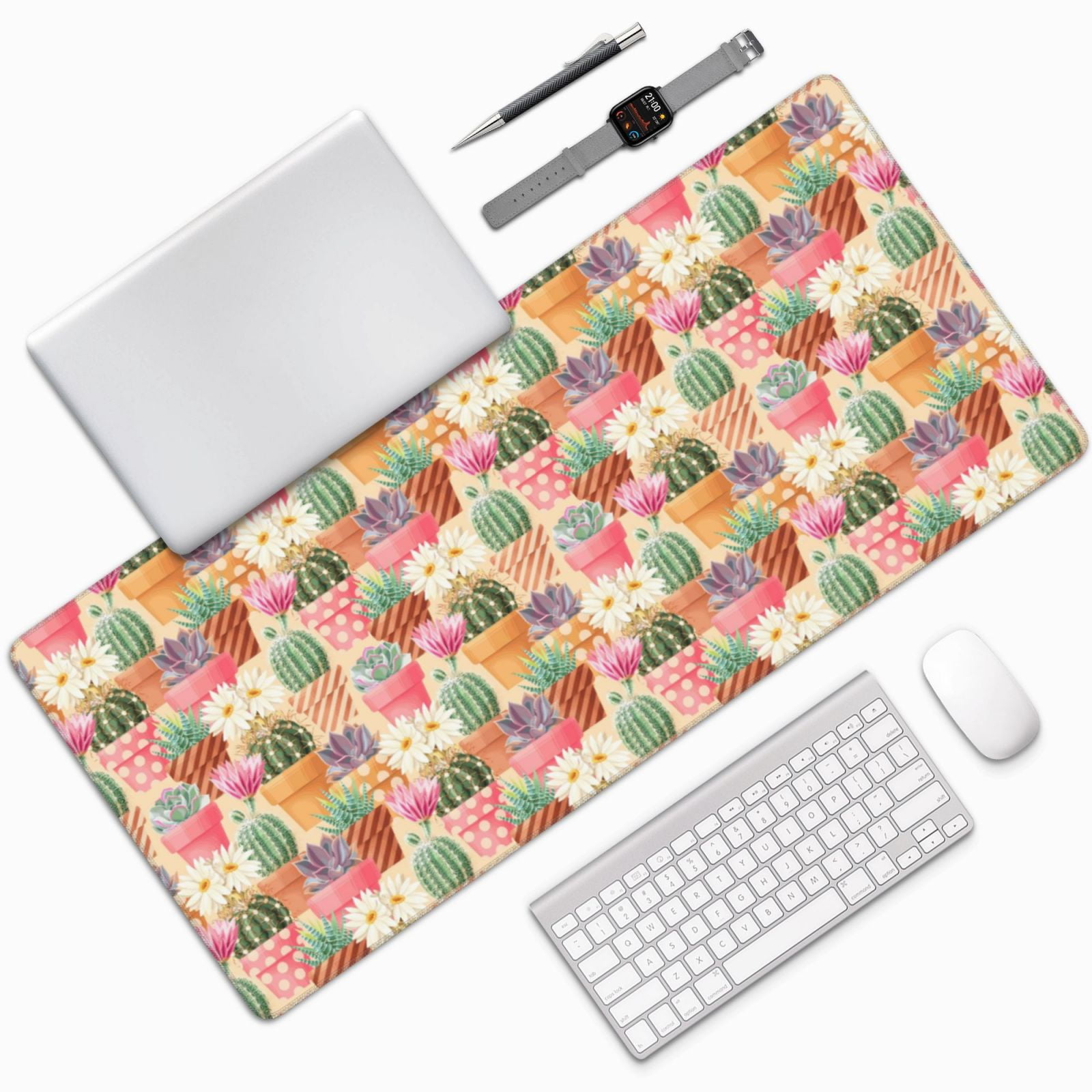 Disketp High Detail Succulent Gaming Mouse Mat Long Extended Mouse Pad ...