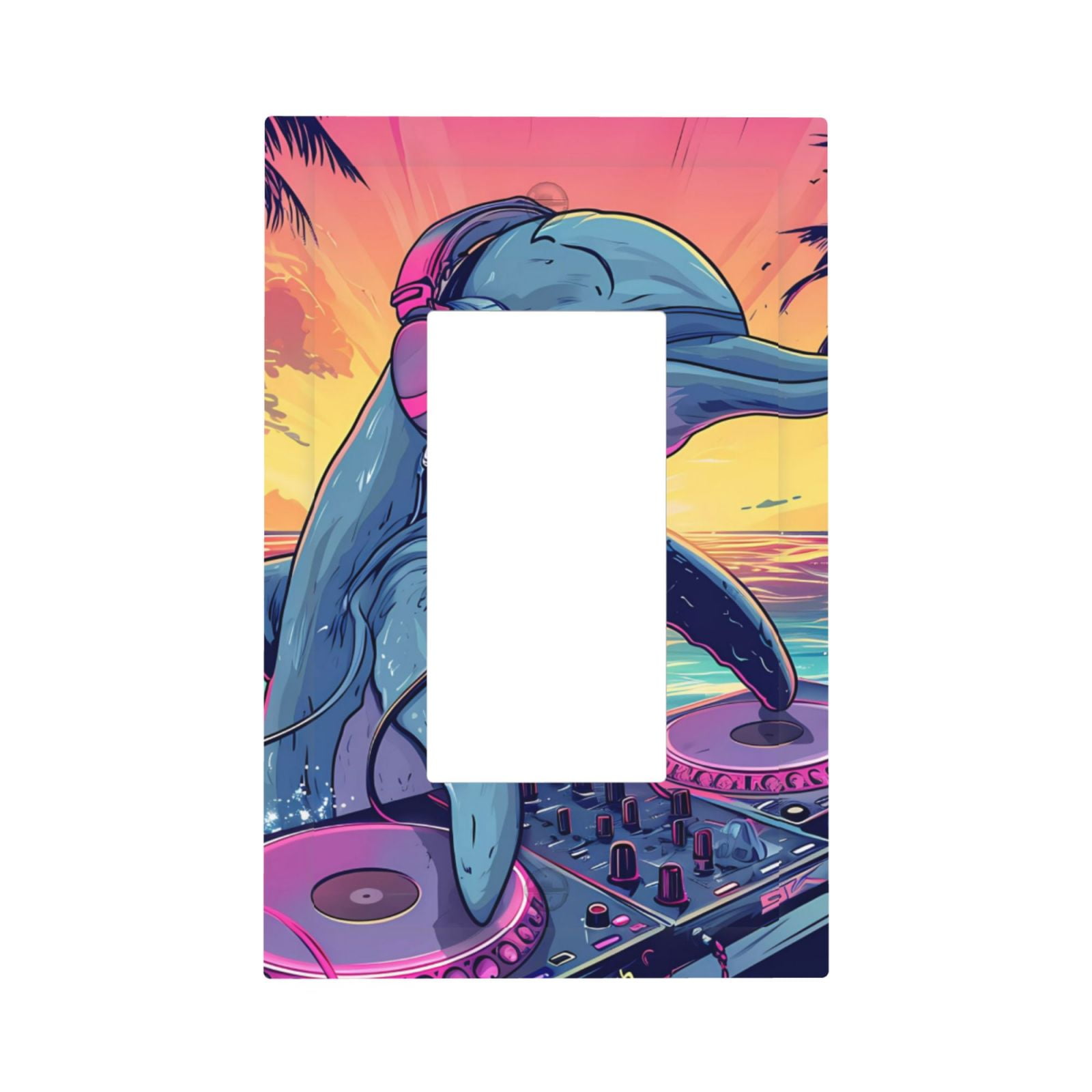 Disketp Hip-Hop DJ Dolphin Decorative Light Switch or Outlet Wall Plate ...