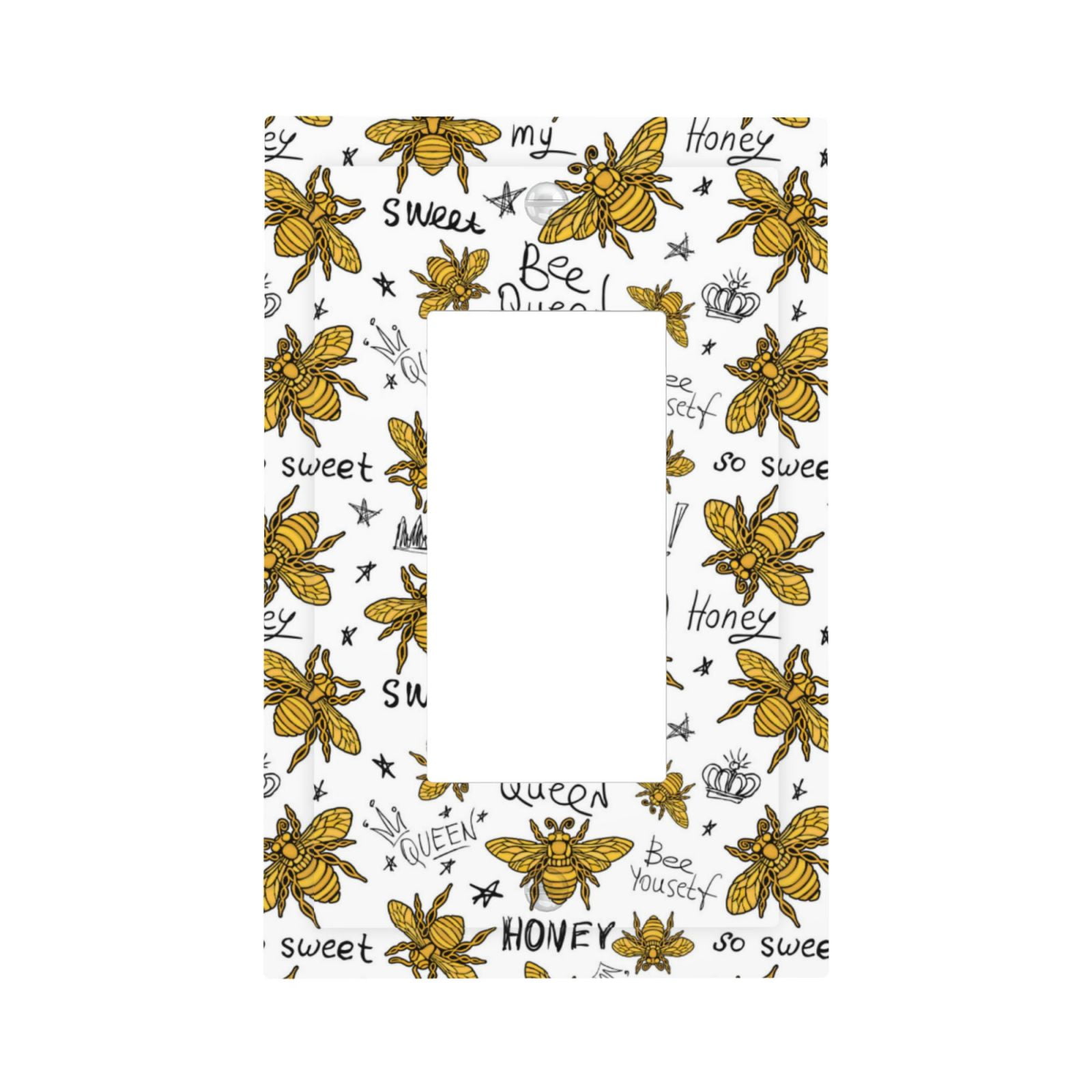 Disketp Hohey Bee Golden2 Decorative Light Switch or Outlet Wall Plate ...