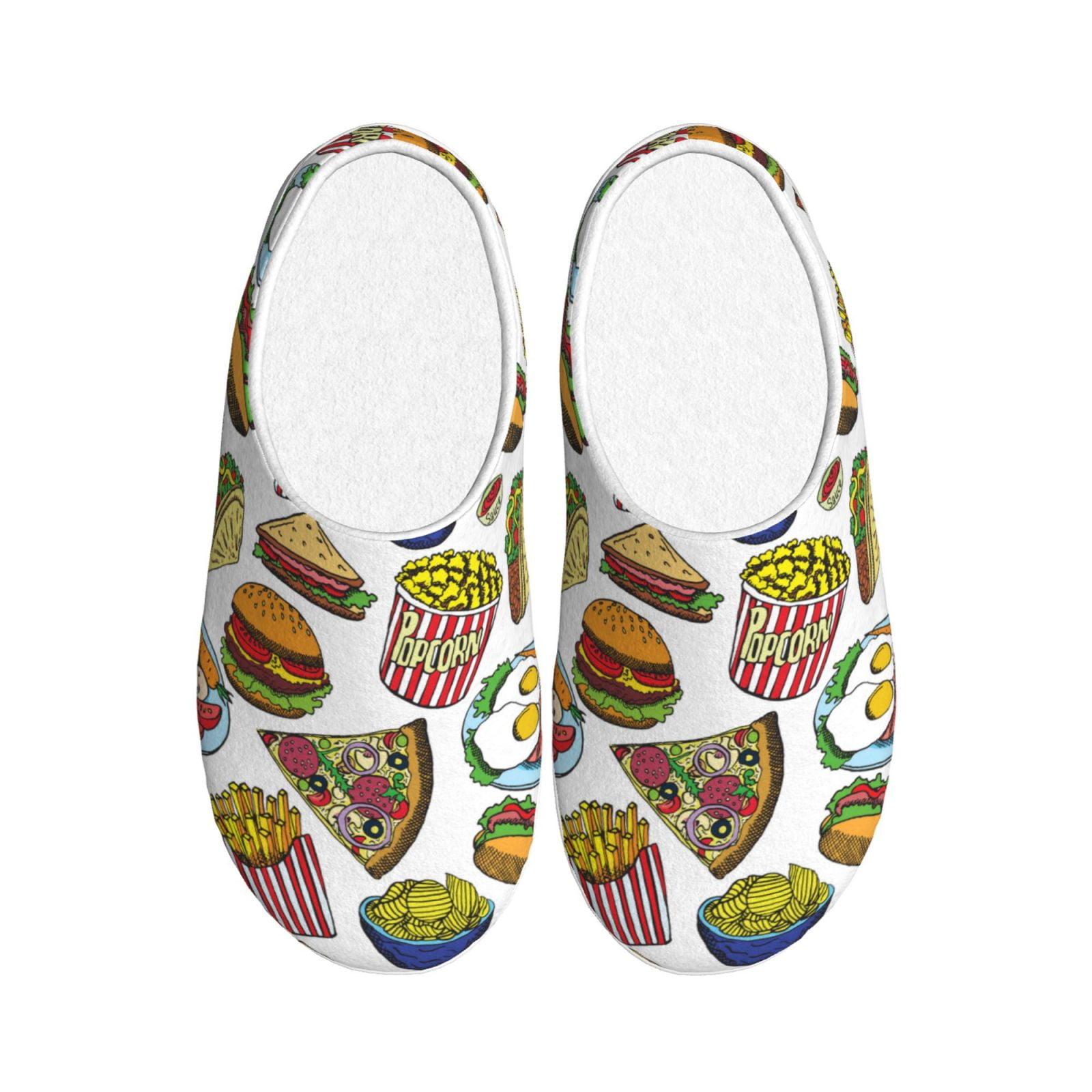 Disketp Hot Dog With One Sausage Women's Men's Slippers Plush Slip-On ...