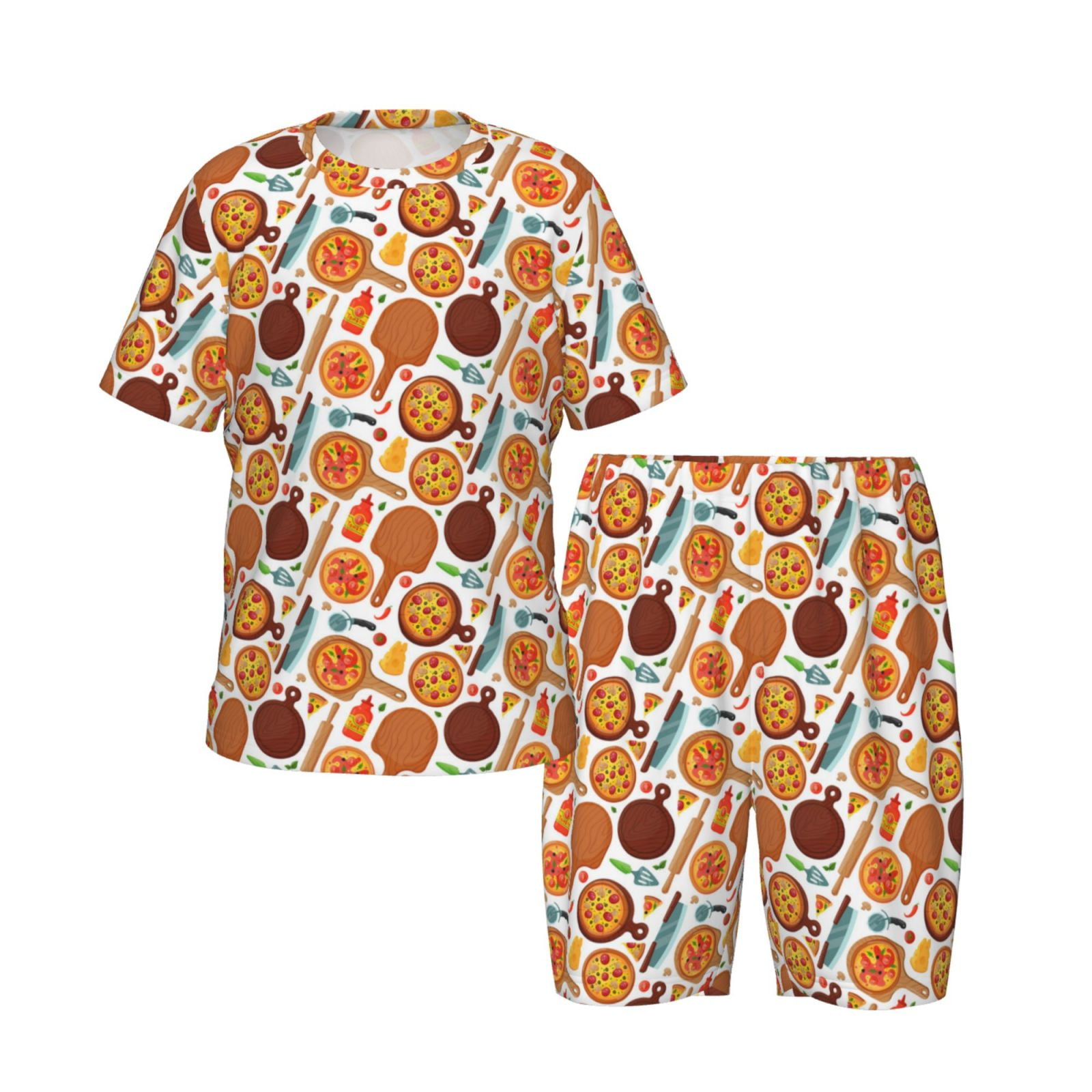 Disketp Hot Fresh Pizza for Kids Short Sleeve Pajamas Kids Summer Pjs ...