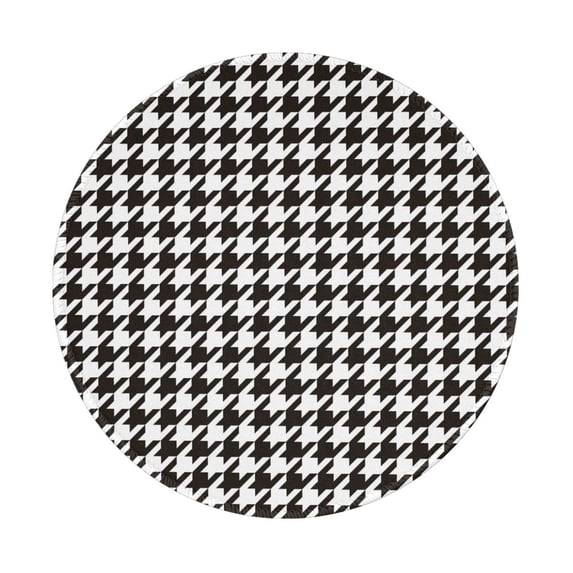 Disketp Houndstooth Black And White Small Mouse Pad 7.9x7.9 Inches ...