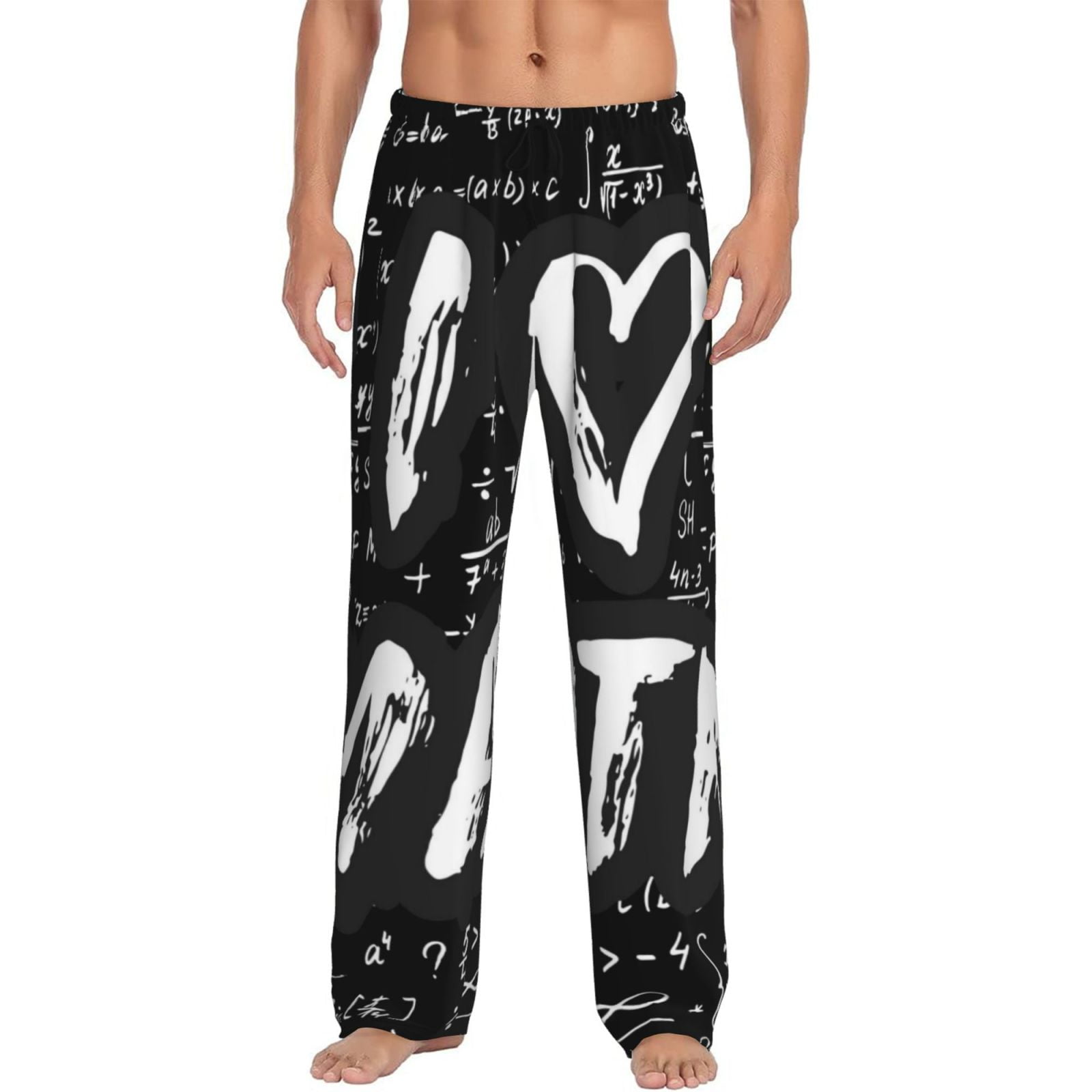 Disketp I Love Math Men'S Pajama Pants - Ultra Soft Fleece Sleep And ...