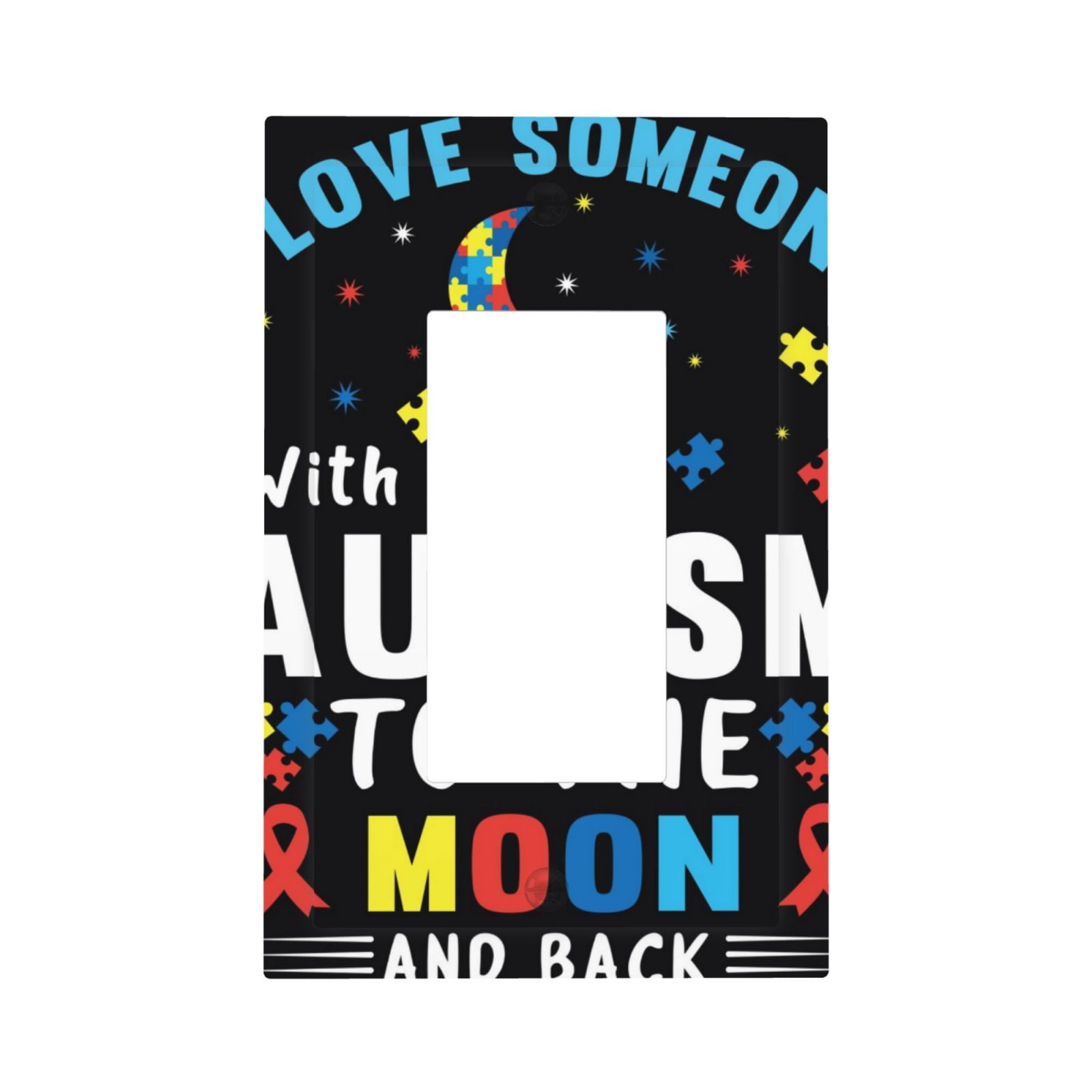 Disketp I Love With Autism To The Moon And Back Decorative Light Switch ...