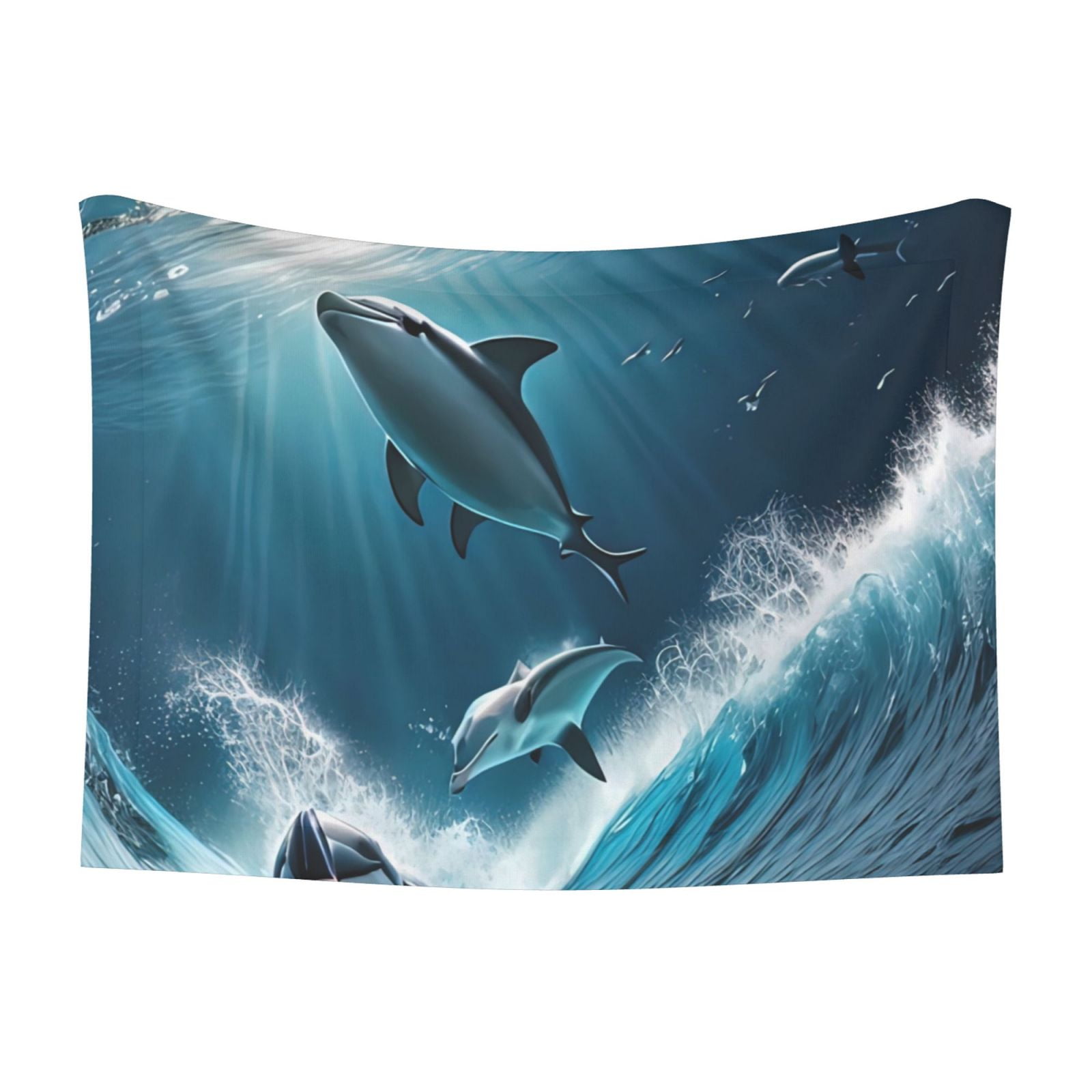 Disketp Ice Blue Ocean Cute Dolphin A Dog Blanket/Bed Cover for Dogs ...