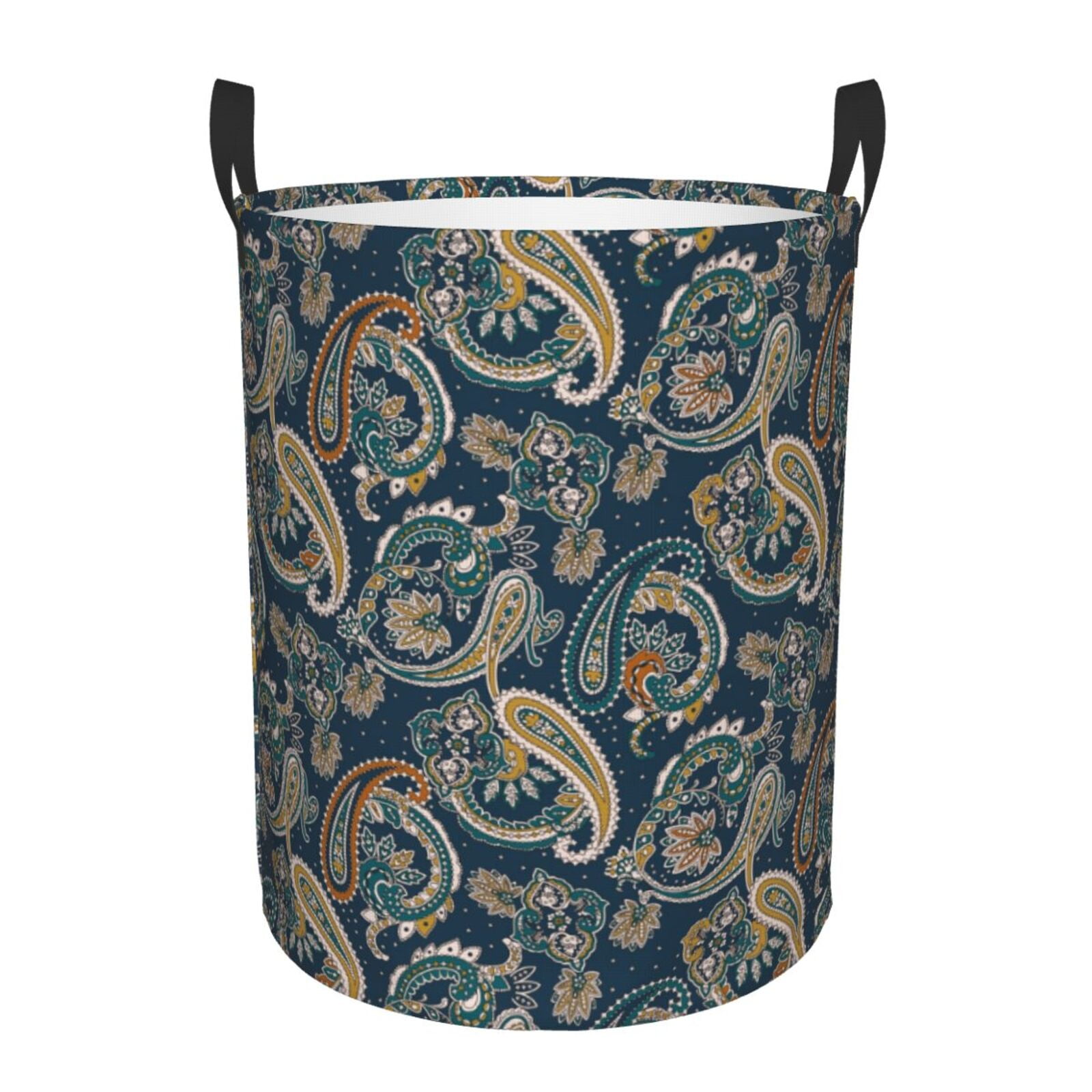 Disketp Indian Paisley 2 for Round Single Layer Dirty Clothes Basket ...