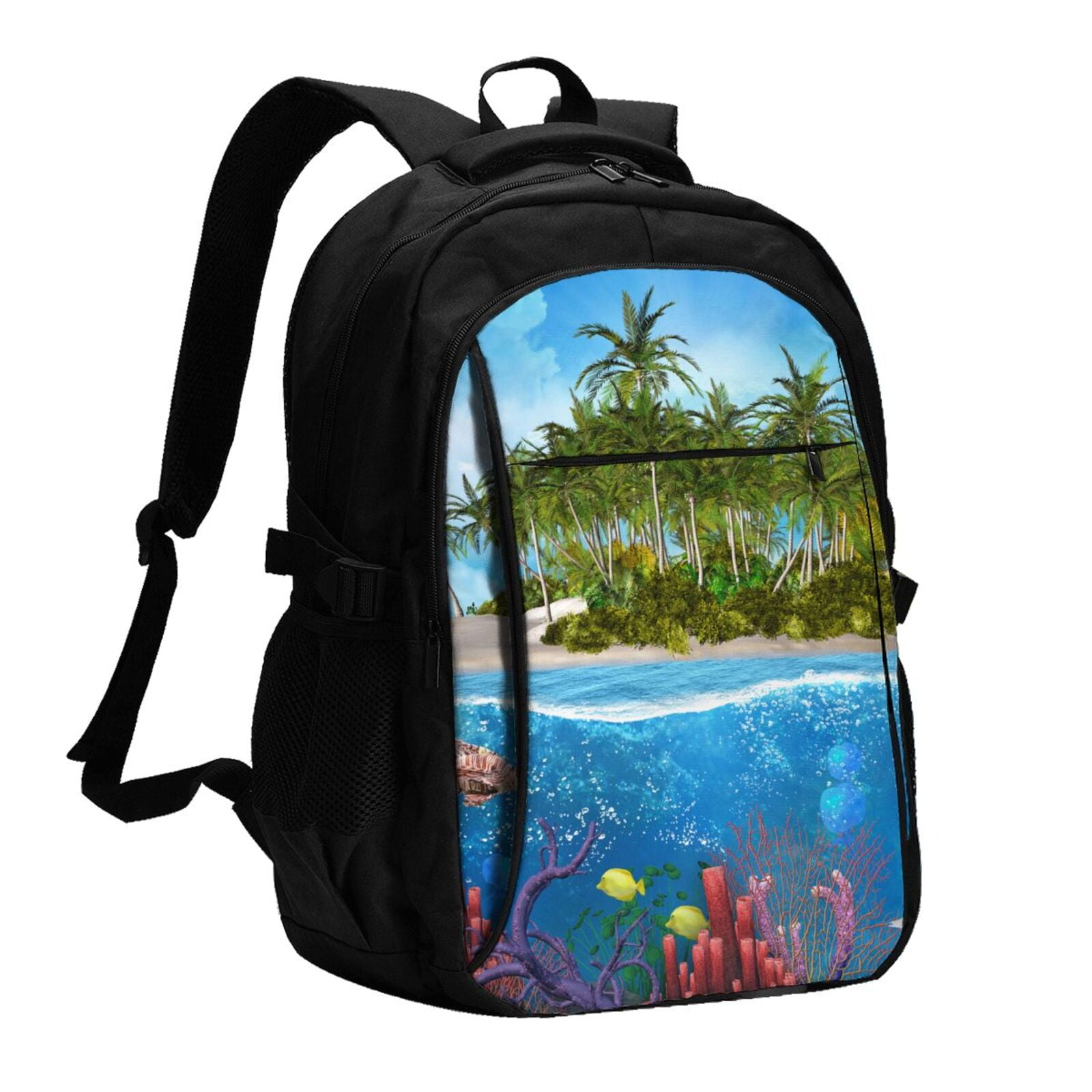 Disketp Island And Coral Reef Travel Laptop Backpack, Laptops Backpack ...