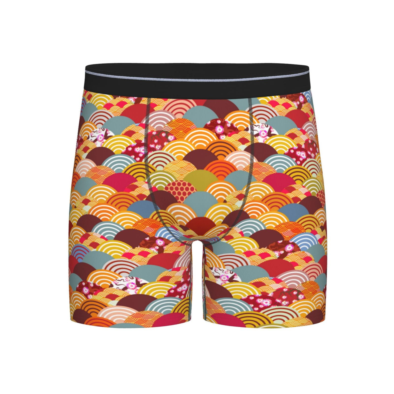 Disketp Japanese Style Fish Scales Men's Boxer Briefs Men’s Underwear ...