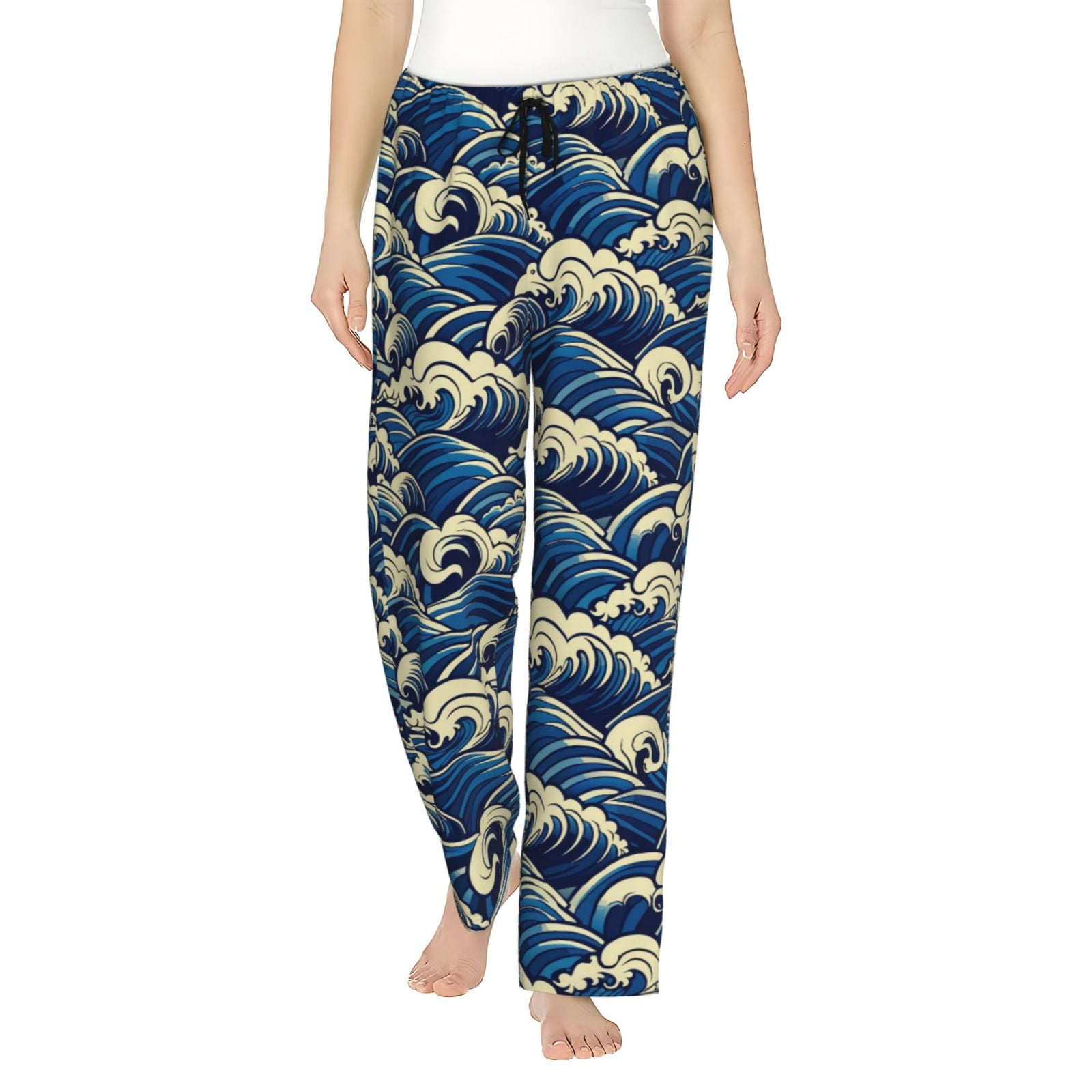 Disketp Japanese Water Wave for Women's Pajama Pants - Ultra Soft ...