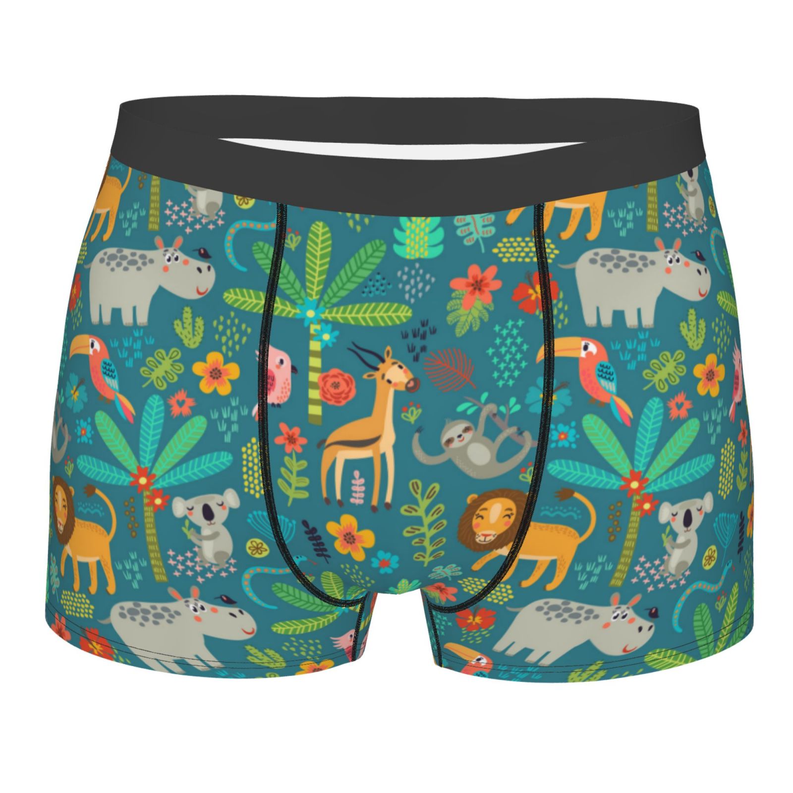 Disketp Jungle Animals Men'S Boxer Briefs,Soft And Breathable Cotton ...