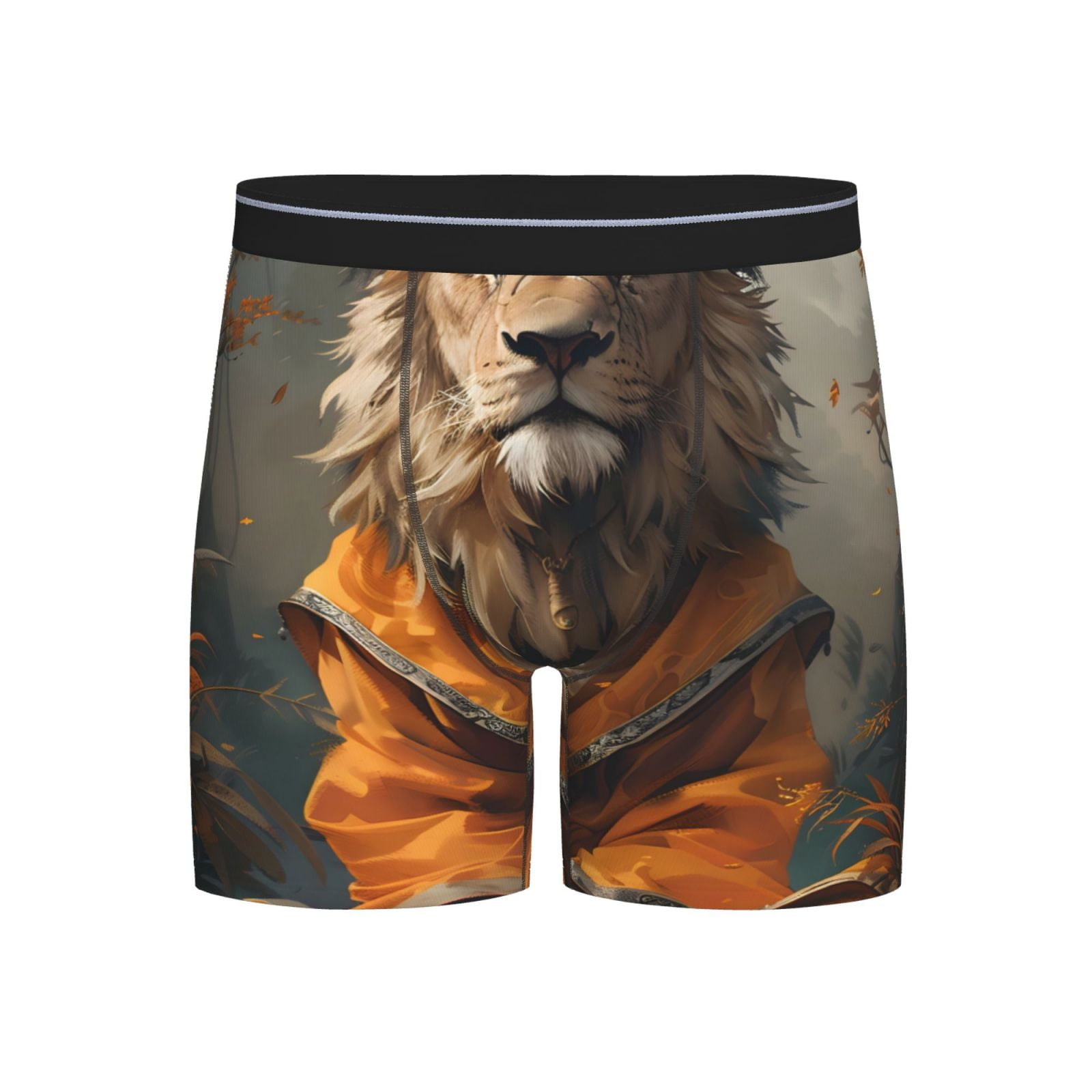 Disketp Jungle Meditating Lion Men's Boxer Briefs Men’s Underwear Boxer ...