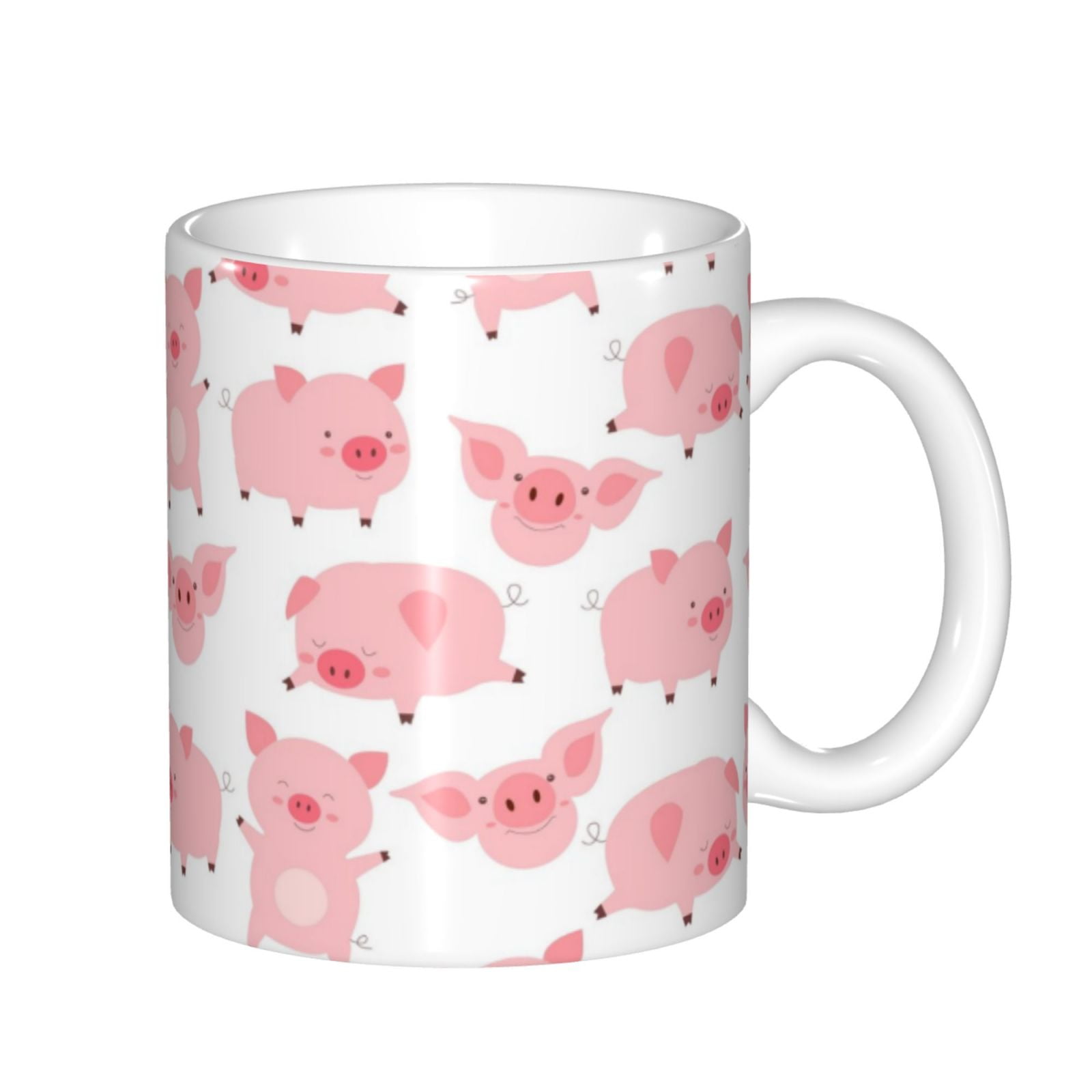 Disketp Kawaii Pigs Large Coffee Mug with Handle Tea Cup Novelty Coffee ...