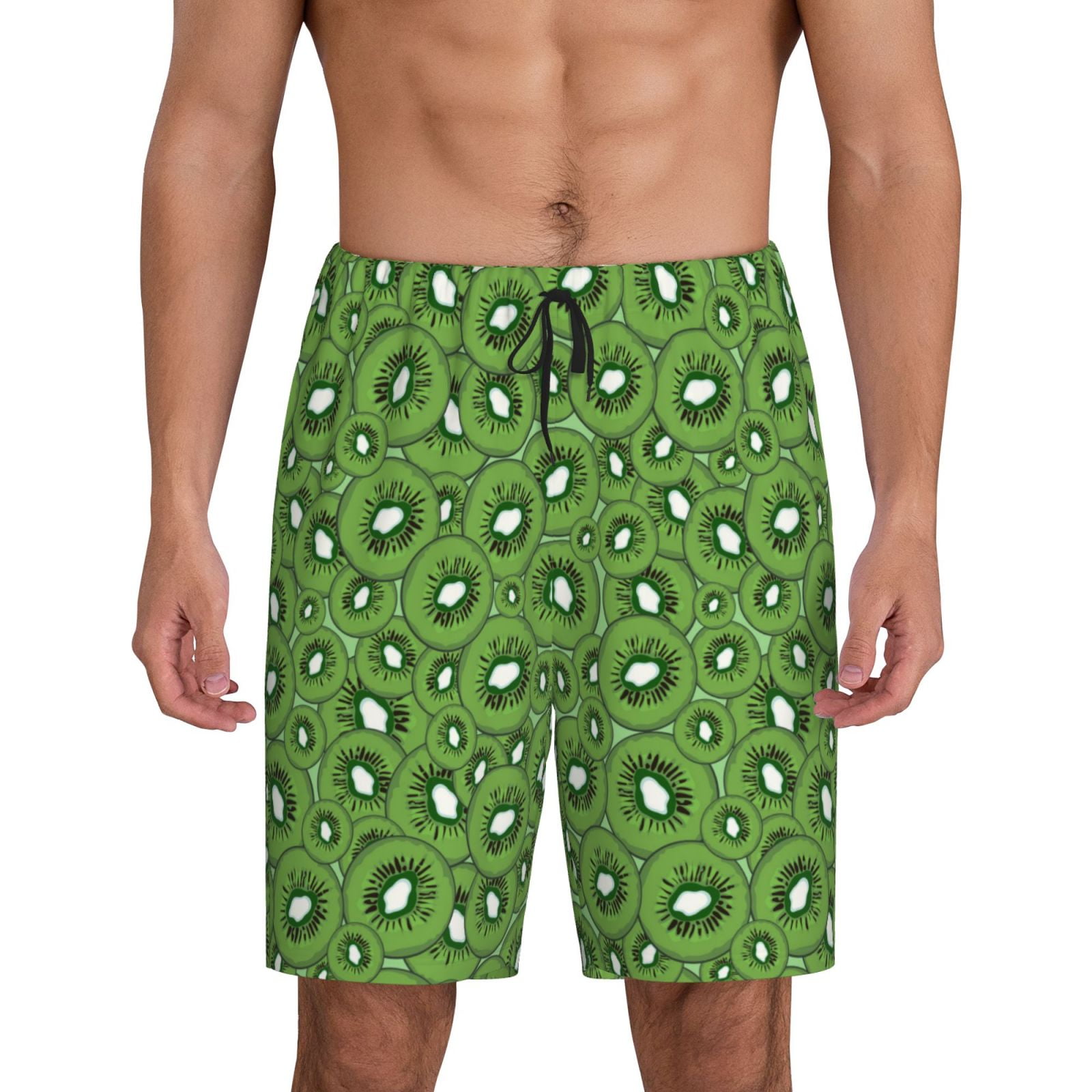 Disketp Kiwi Fruit for Men's Soft Sleep Pajama Shorts Lightweight ...