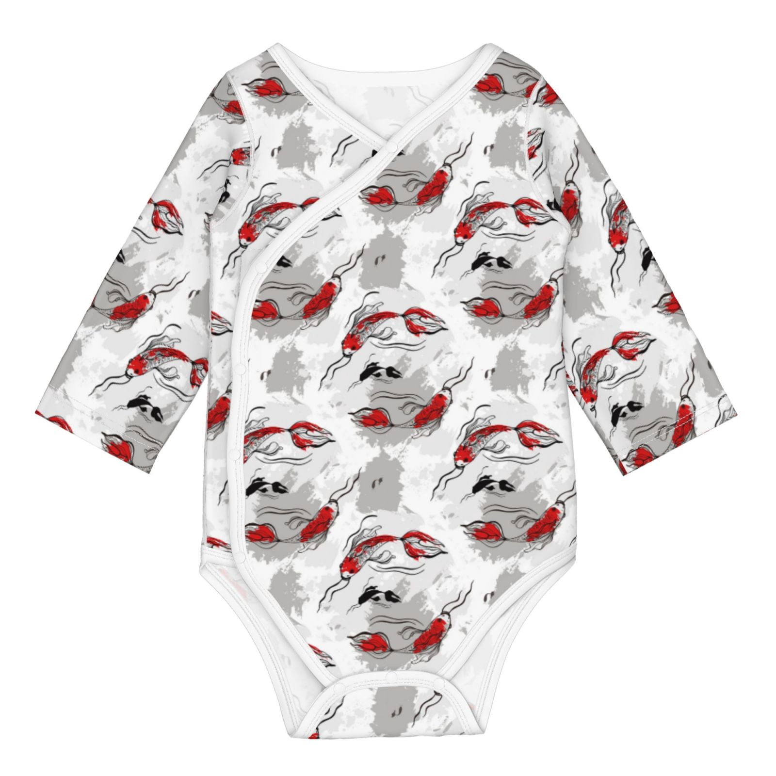 Disketp Koi Fish Baby Onesies Unisex-Baby Baby Long Sleeve Bodysuit ...