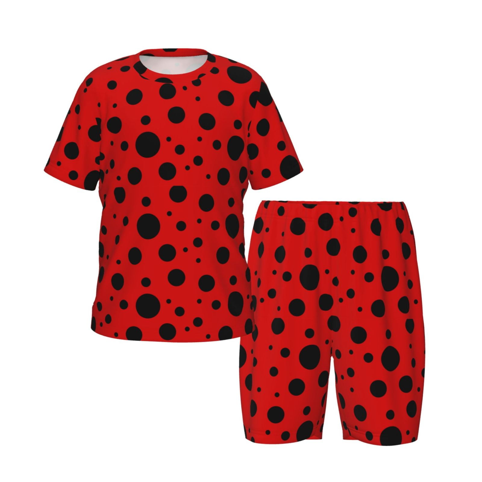 Disketp Ladybug Pattern for Kids Short Sleeve Pajamas Kids Summer Pjs ...