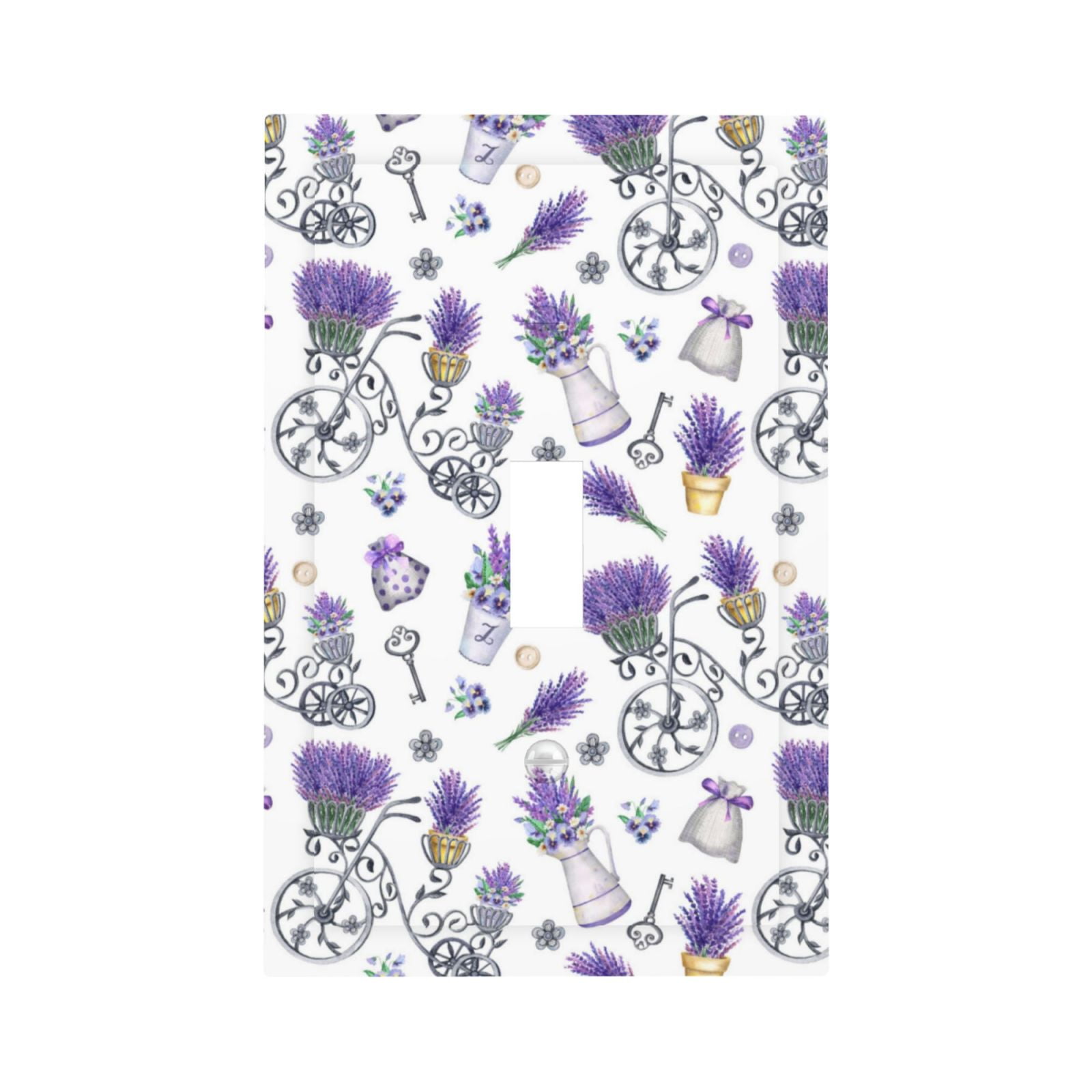 Disketp Lavender Bicycle Decorative Light Switch or Outlet Wall Plate ...