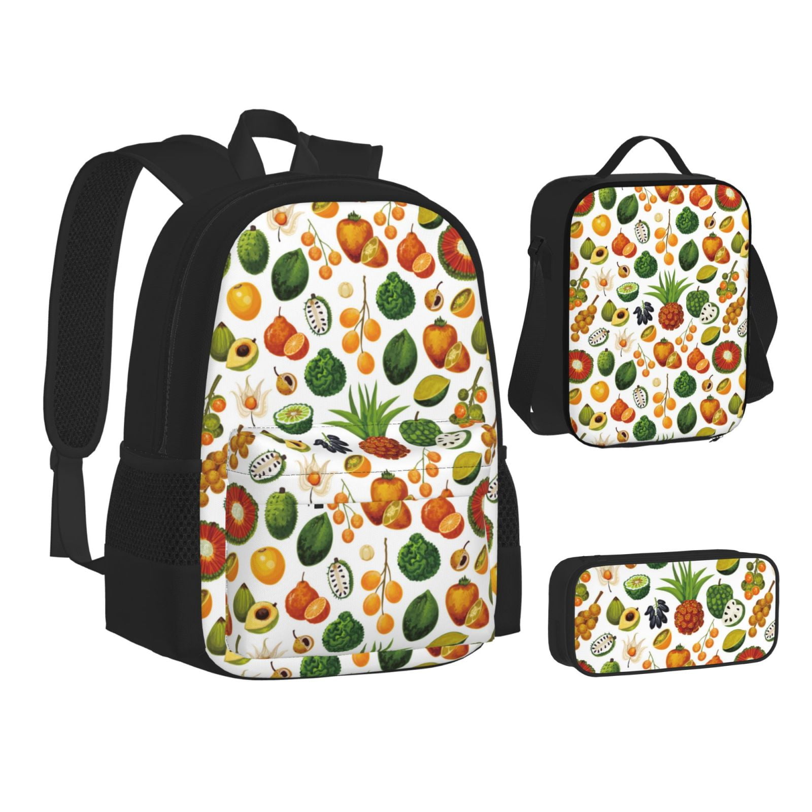 Disketp Lemon Fruits Vegetables Large Capacity Backpack Lunch Bag ...