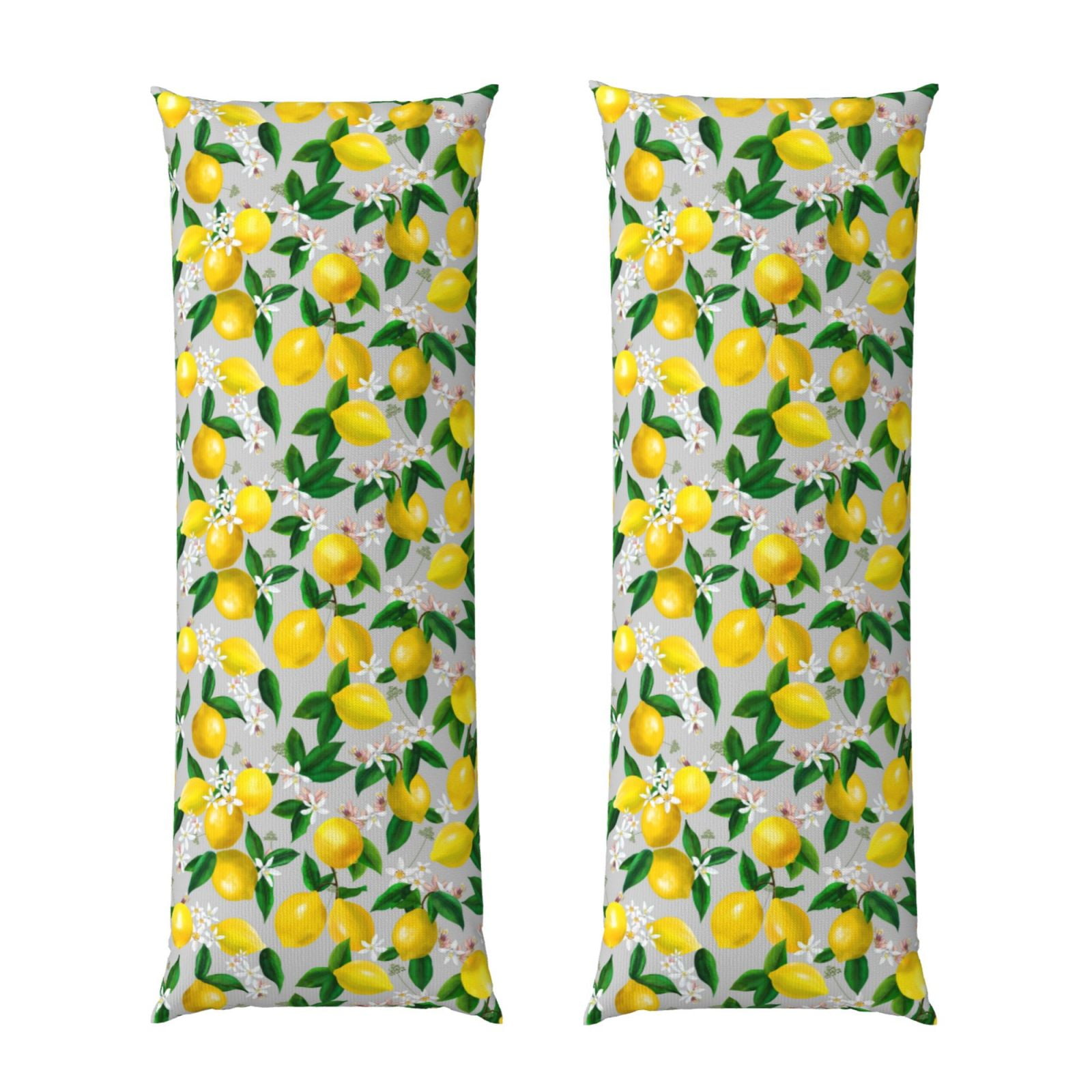 Disketp Lemon Print Body Pillow Cover - Super Soft 20x54 Body Pillow ...