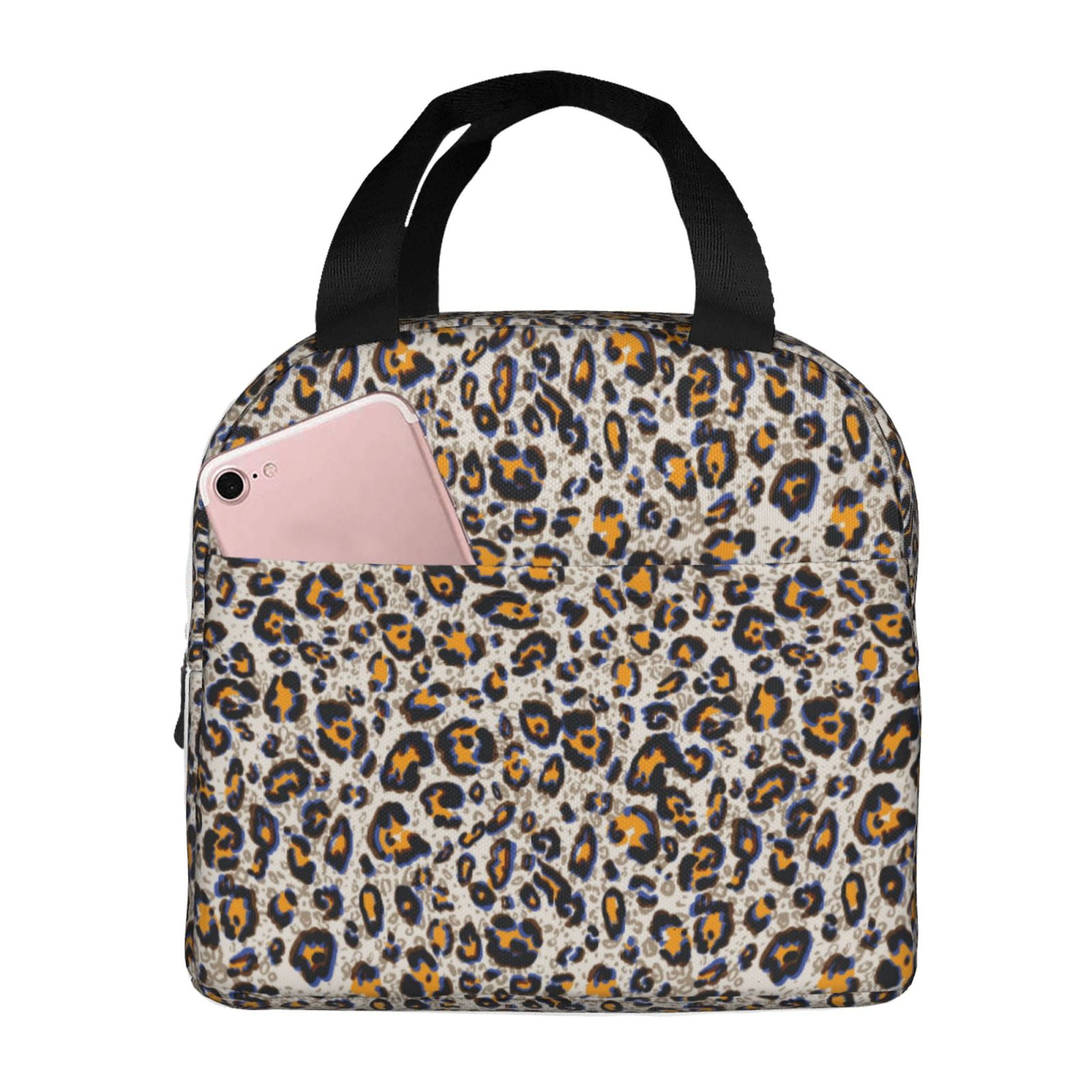 Disketp Leopard Lunch Bag for Women Men, Leakproof Thermal Cooler Sack ...