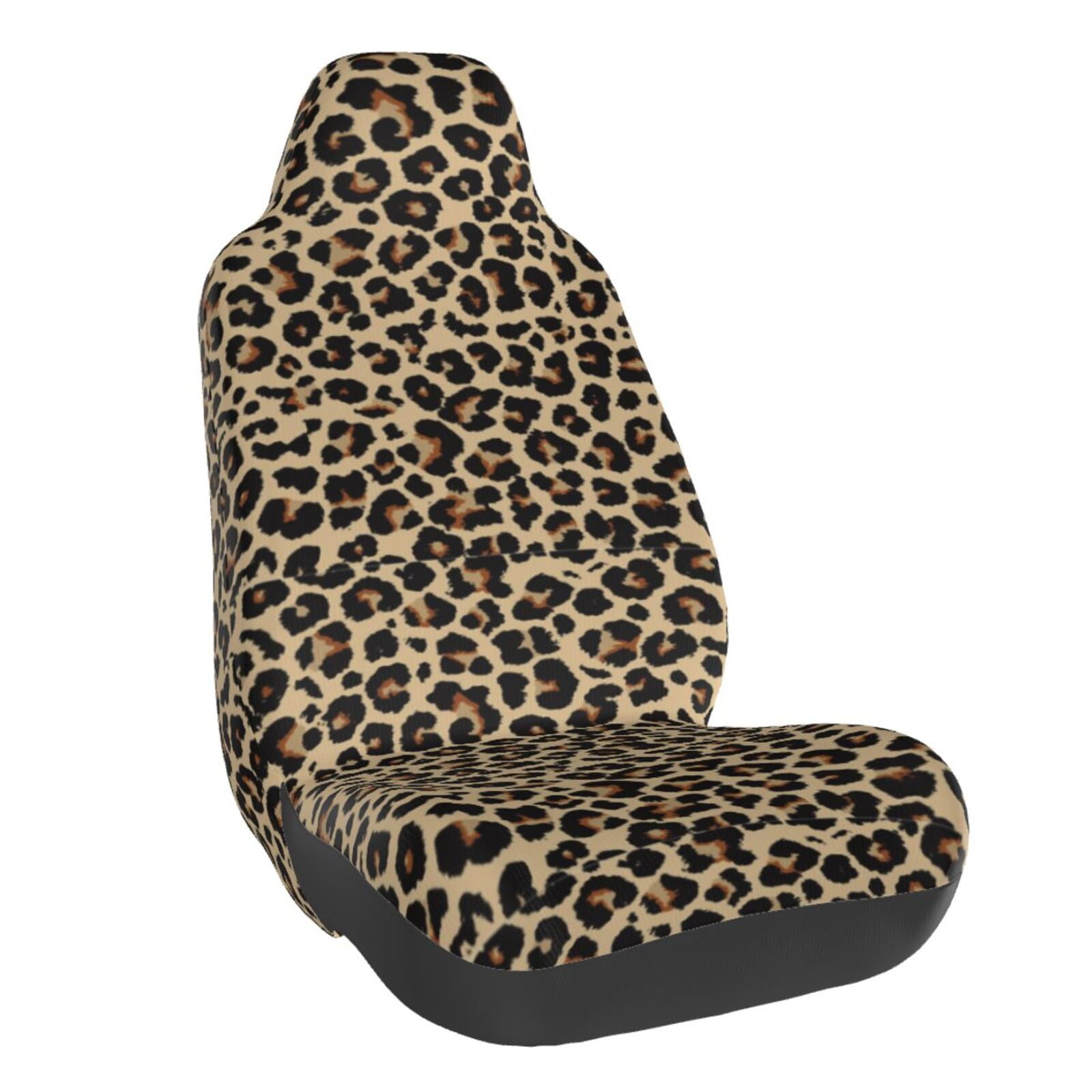 Disketp Leopard Print-1 Car Seat Covers Universal Front Seat Coves for ...