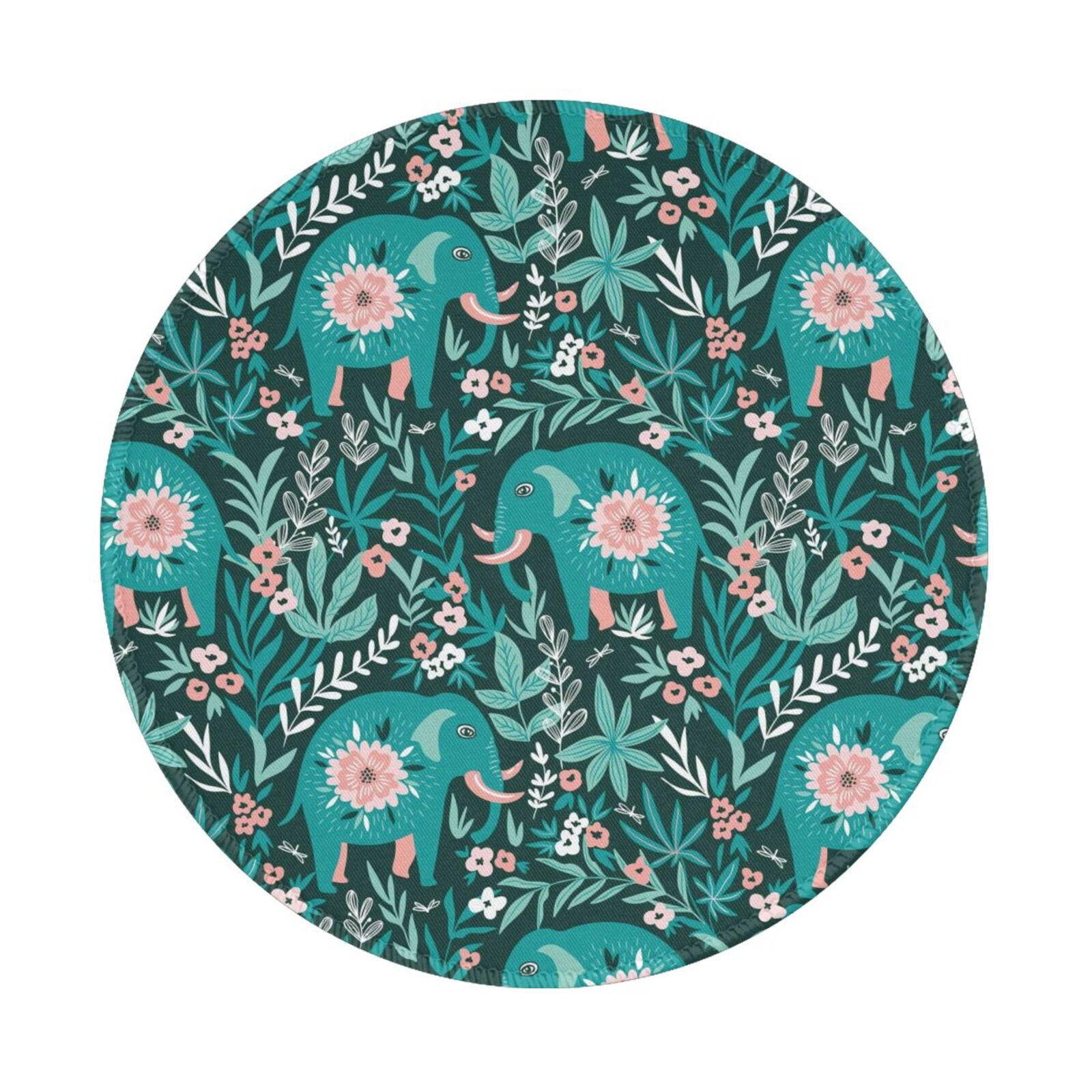 Disketp Lephants In The Jungle Small Mouse Pad 7.9x7.9 Inches,Washable ...