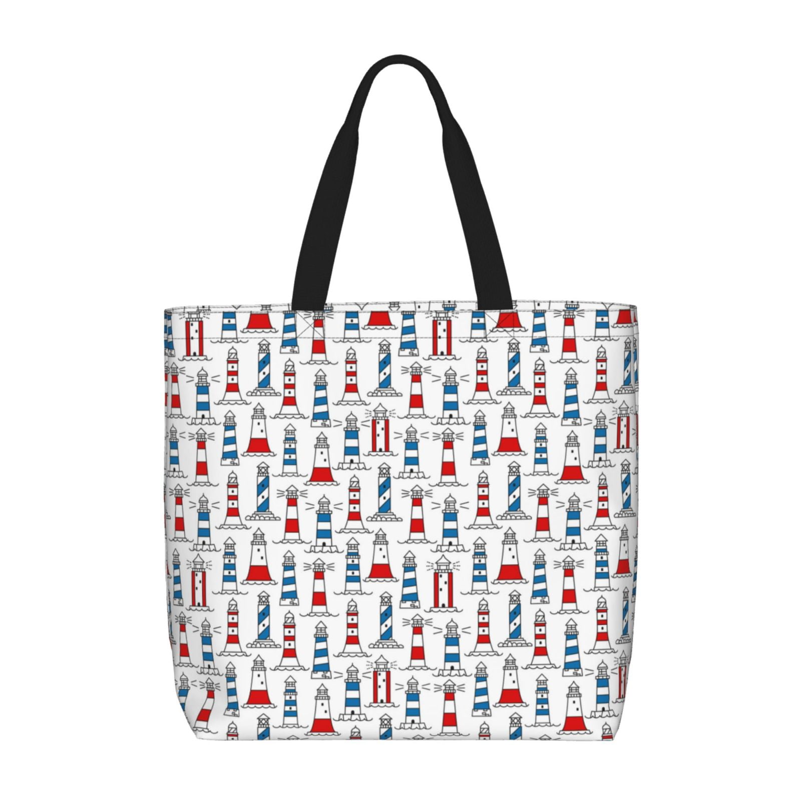 Disketp Lighthouse And Beacon Canvas Tote Bag,Women Shoulder Bag ...