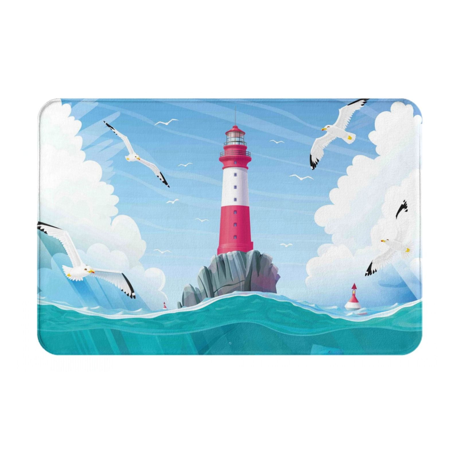Disketp Lighthouse Sea Port Mat For Front Door Outside - Doormat ...