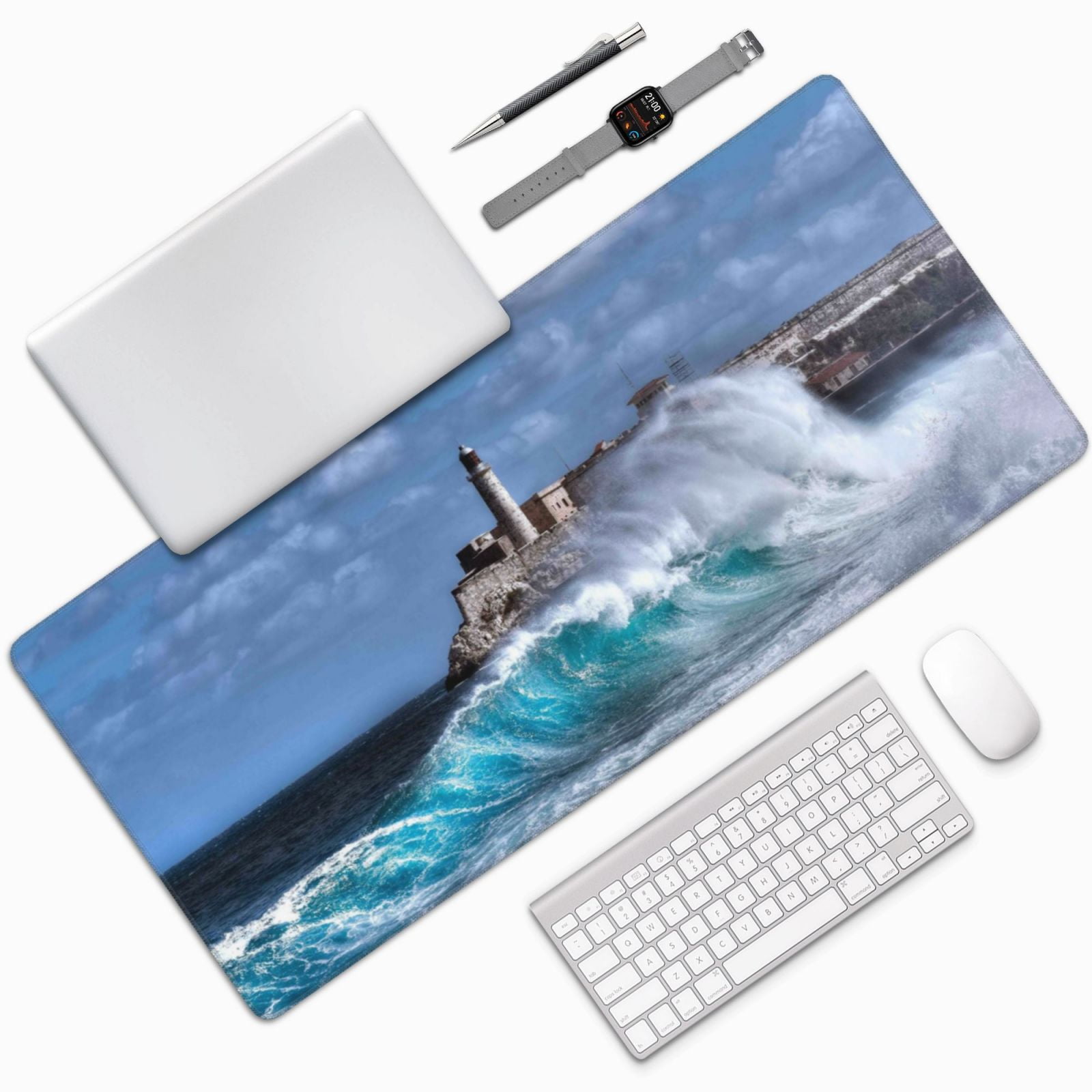 Disketp Lighthouse in Havana Gaming Mouse Mat Long Extended Mouse Pad ...