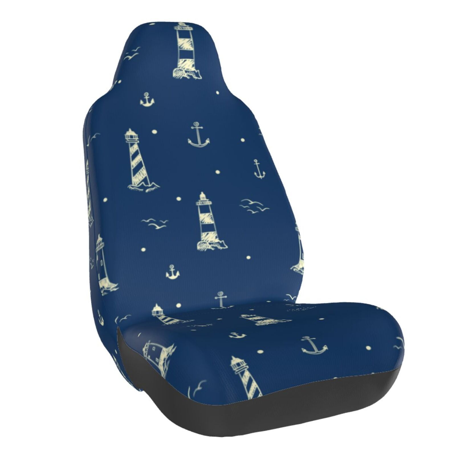 Disketp Lighthouses and Anchors Car Seat Covers Universal Front Seat ...