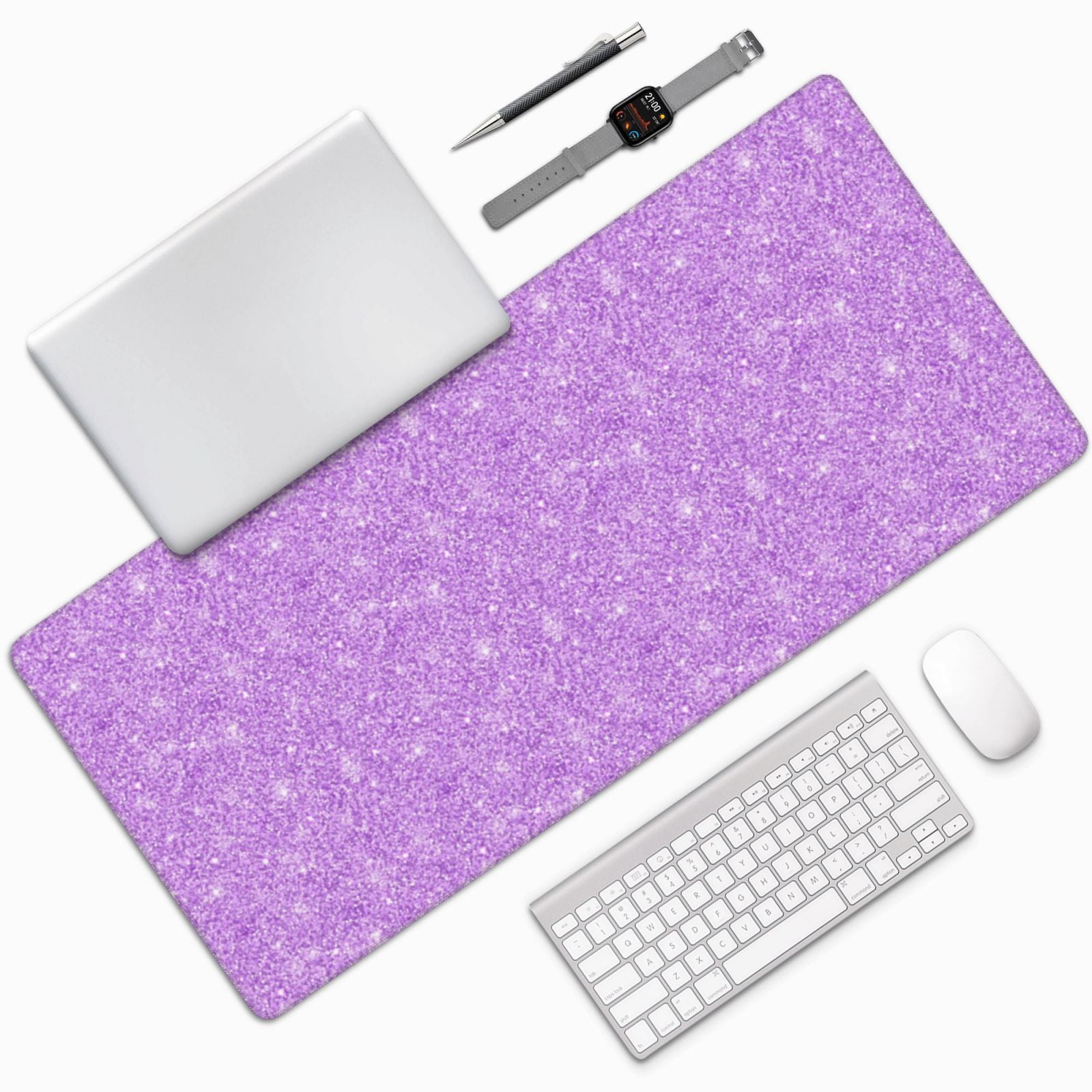 Disketp Lilac Glittering Gaming Mouse Mat Long Extended Mouse Pad Desk ...