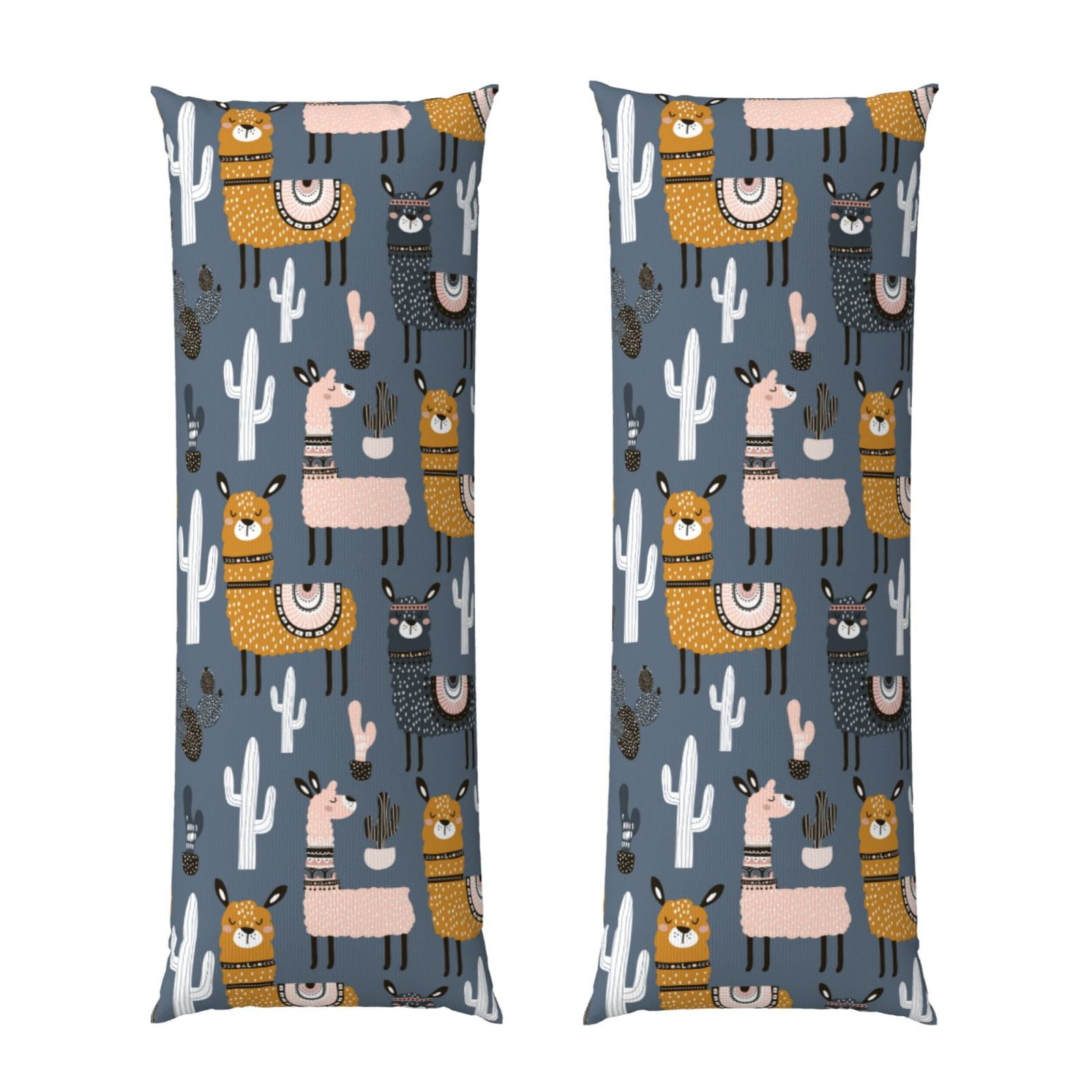 Disketp Llama and Cactus Print Body Pillow Cover - Super Soft 20x54 ...