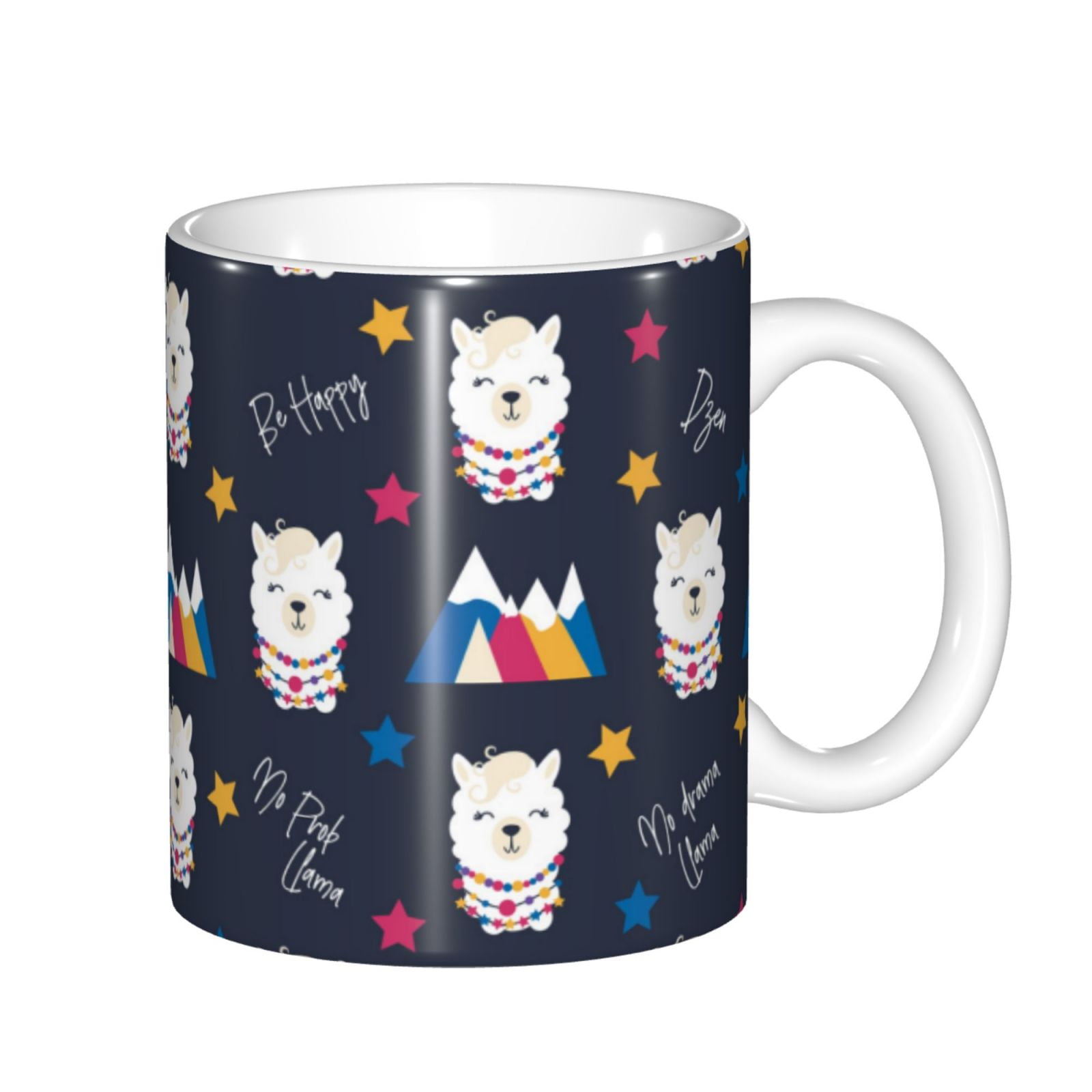 Disketp Llamas 1 Large Coffee Mug with Handle Tea Cup Novelty Coffee ...