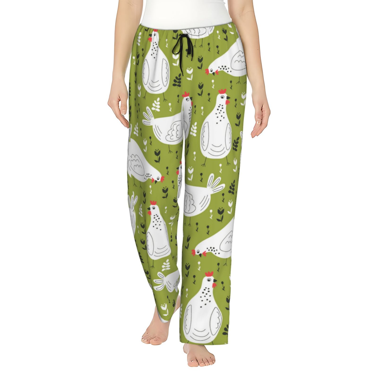 Disketp Lovely Chickens Print Women'S Comfy Pajama Pants Casual ...