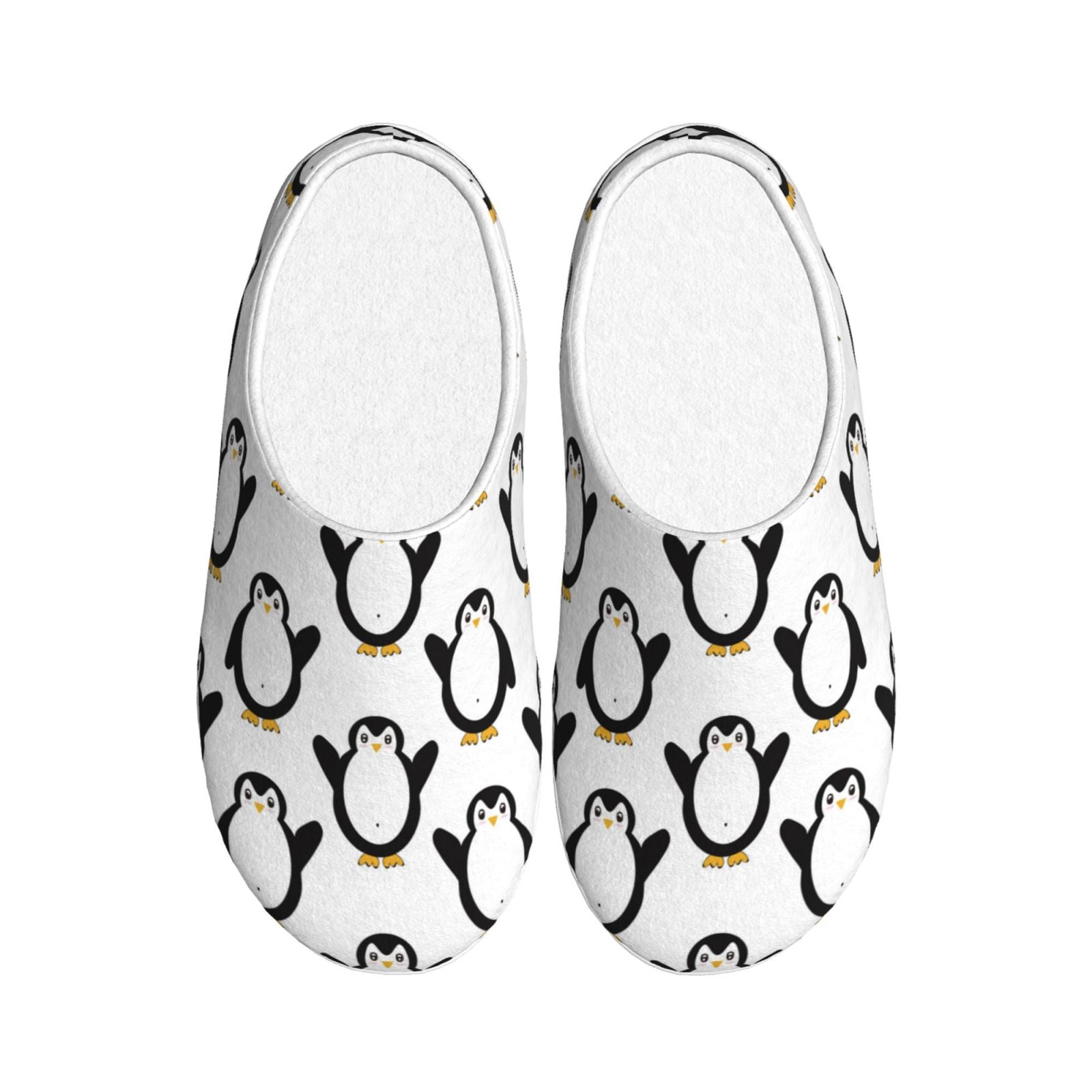 Disketp Lovely Penguin Women's Men's Slippers Plush Slip-On House ...