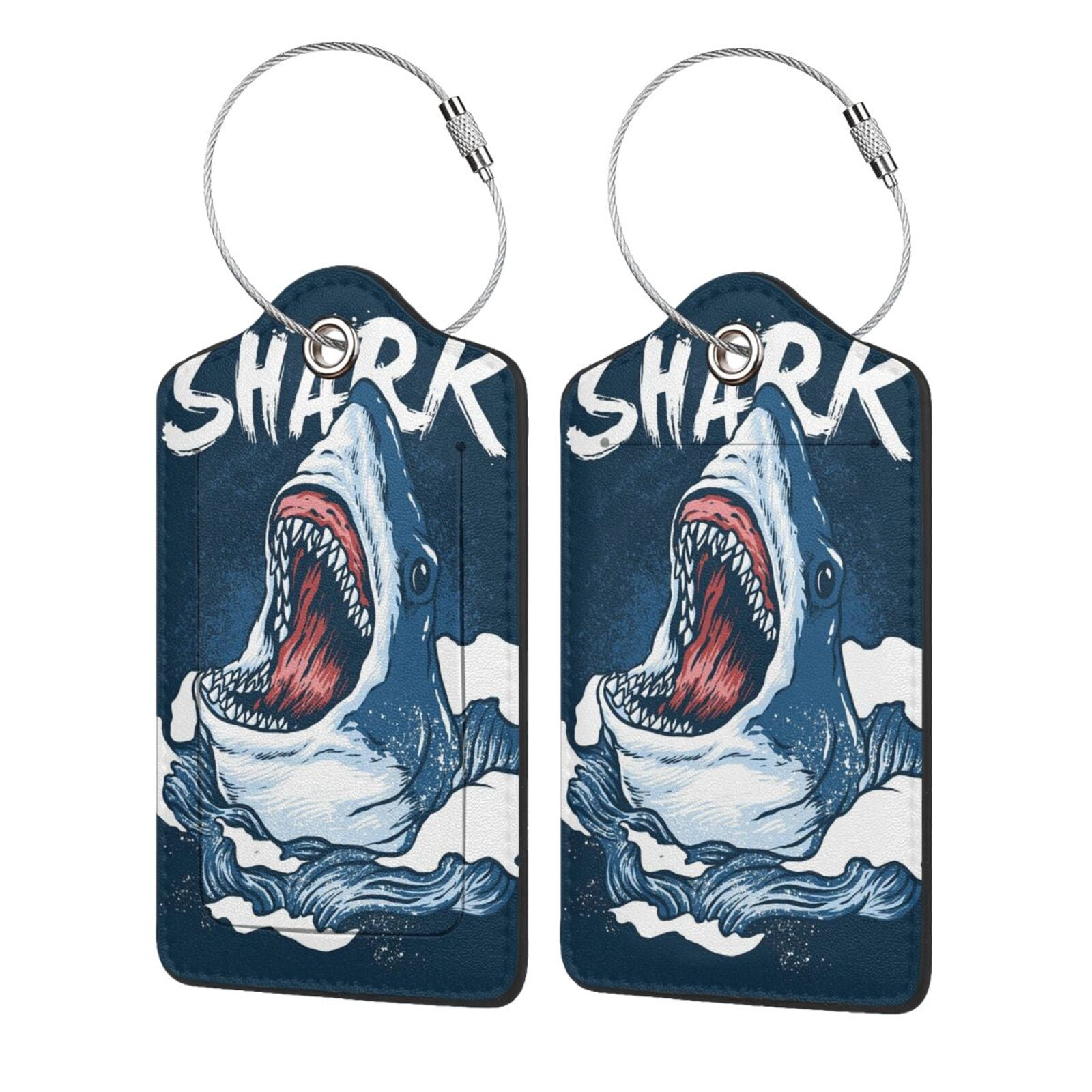 Disketp Luggage Tag For Suitcase,Shark Leather Baggage Tag With ...