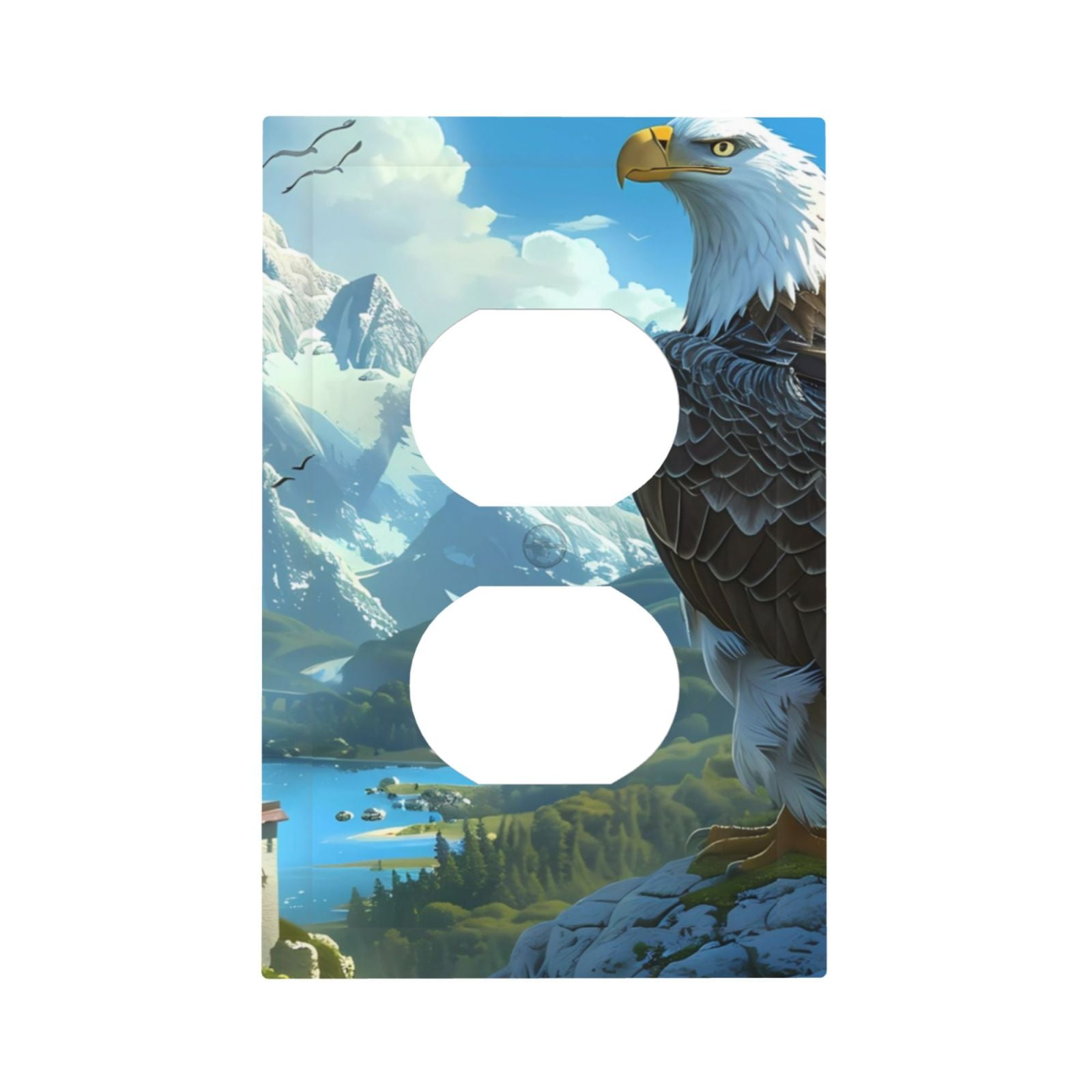 Disketp Majestic Eagle Over Castle Decorative Light Switch or Outlet ...