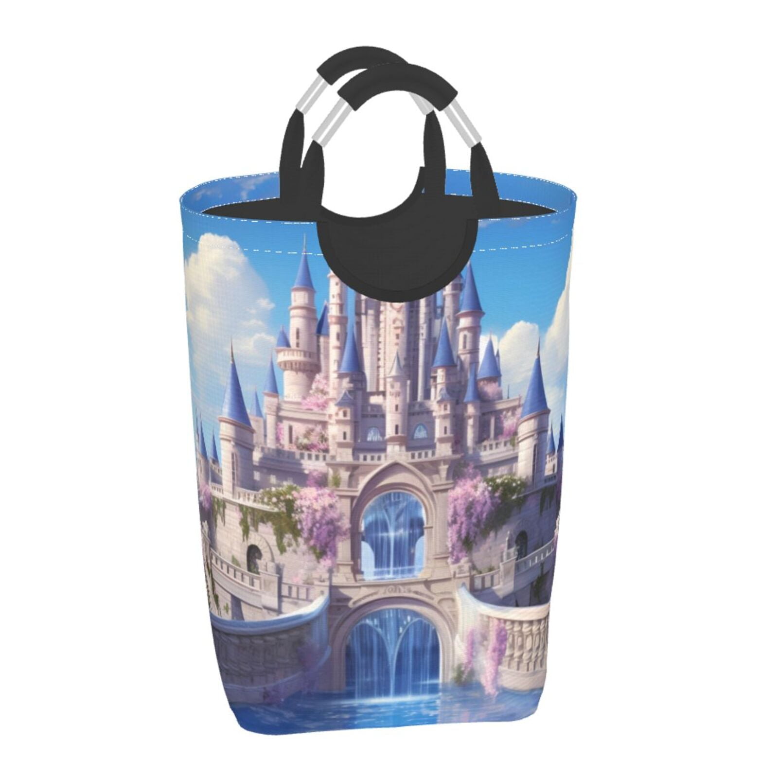Disketp Majestic Fantasy Castle Square Laundry Bag Large Collapsible ...