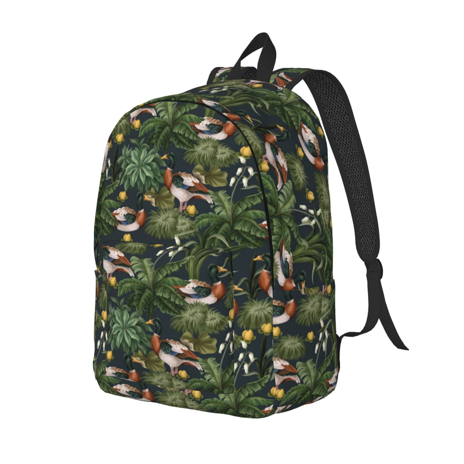 Disketp Mallard Ducks And Water Canvas Backpack Lightweight Travel ...